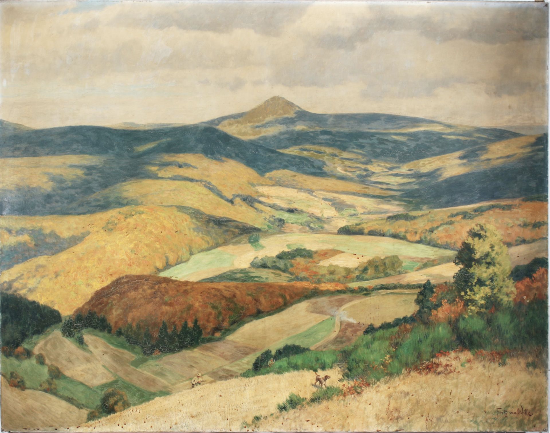 Fritz VON WILLE (1860-1941) Großwerk - weite Eifellandschaft,Öl ...