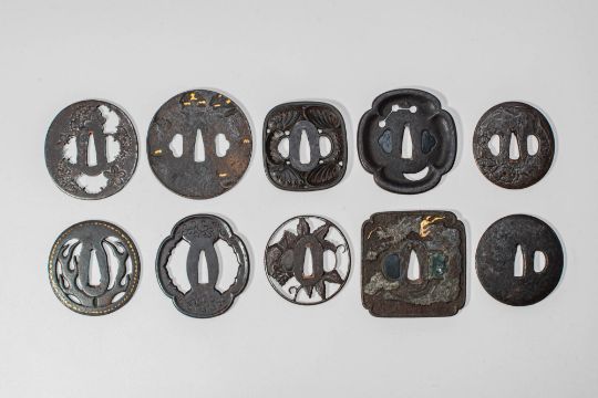 Edo Period, Ca. 18th-19th century AD. A collection of ten Japanese iron ...