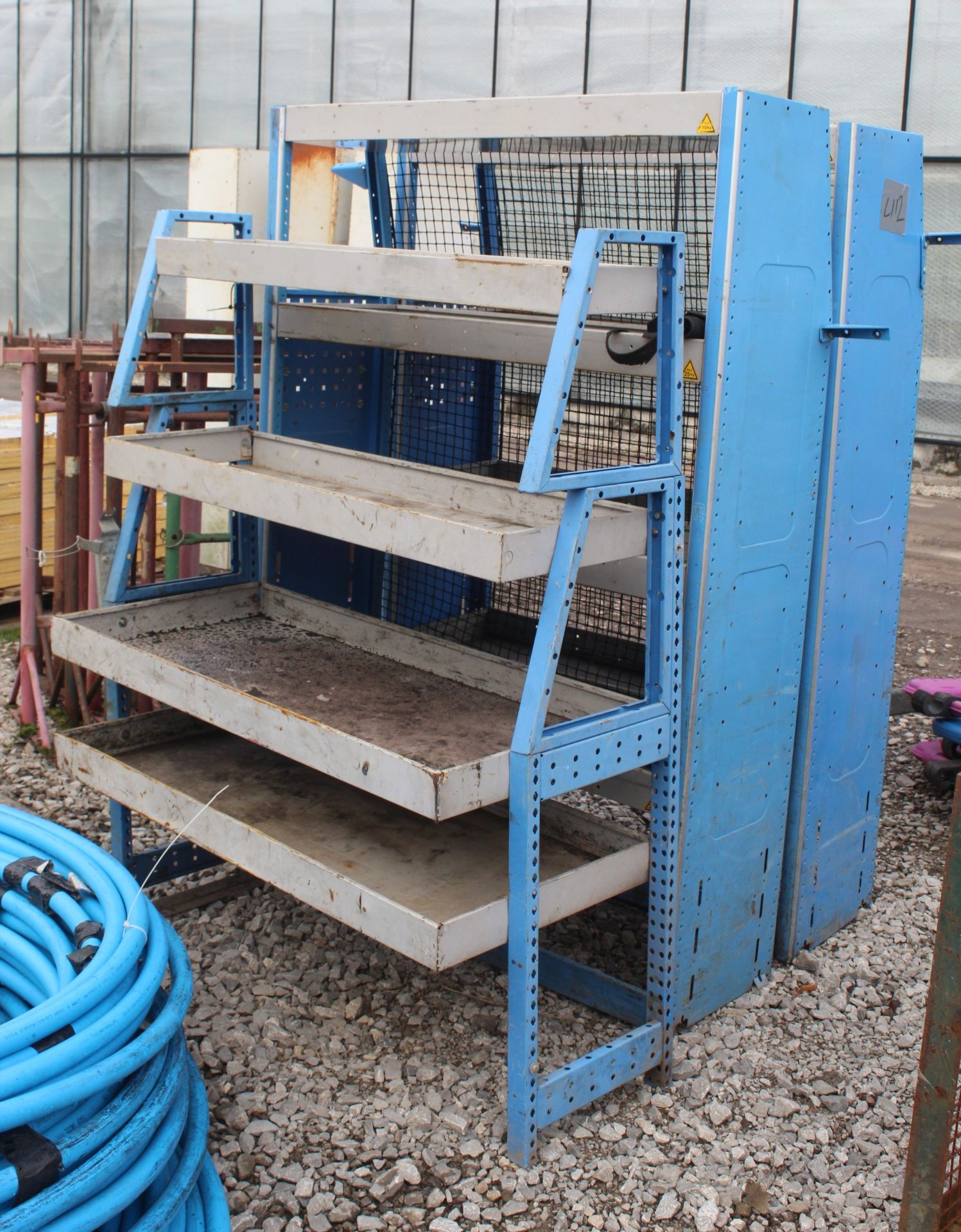 3 BLUE/GREY VAN RACKS + VAT