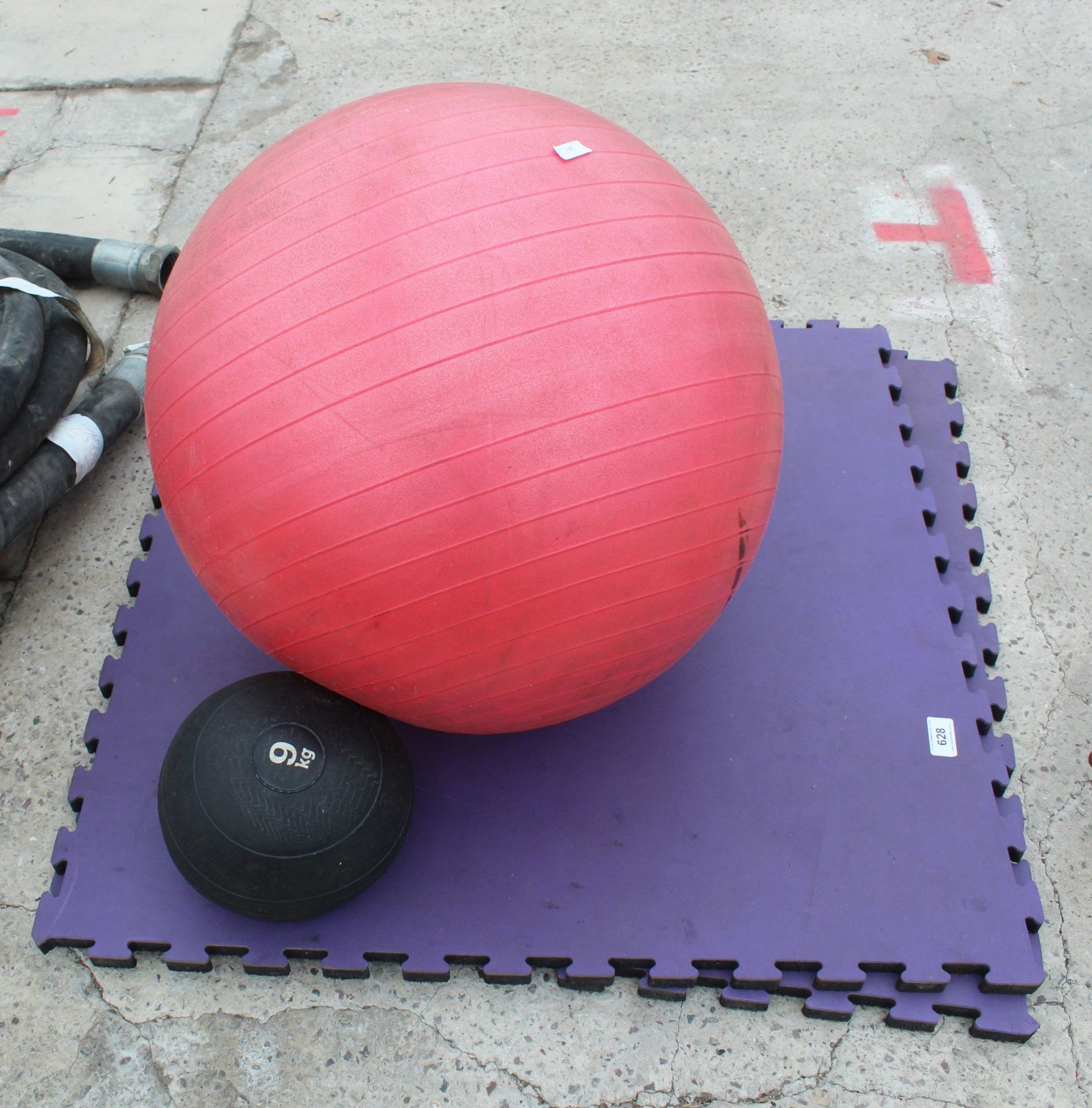 EXERCISE BALL, DROP BALL AND MATS NO VAT