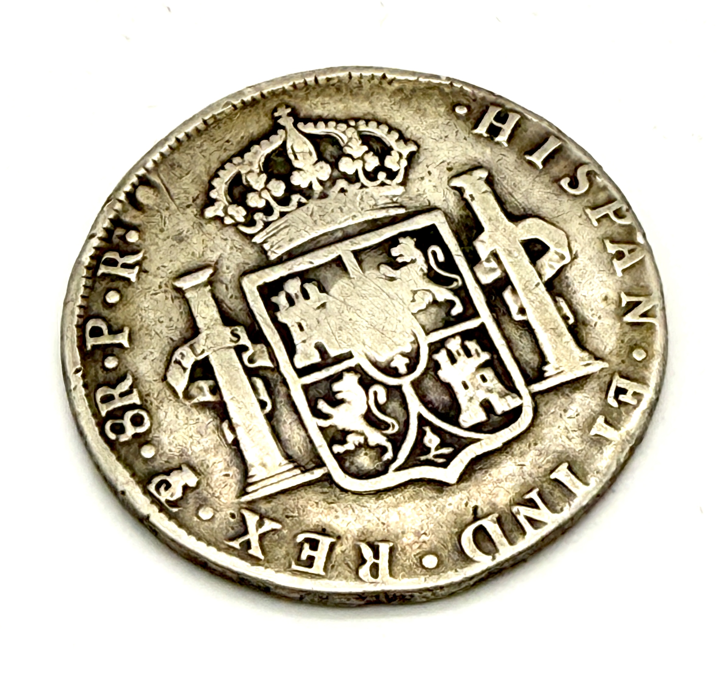 A George III emergency issue dollar, 1793 Carolus IIII Spanish American ...