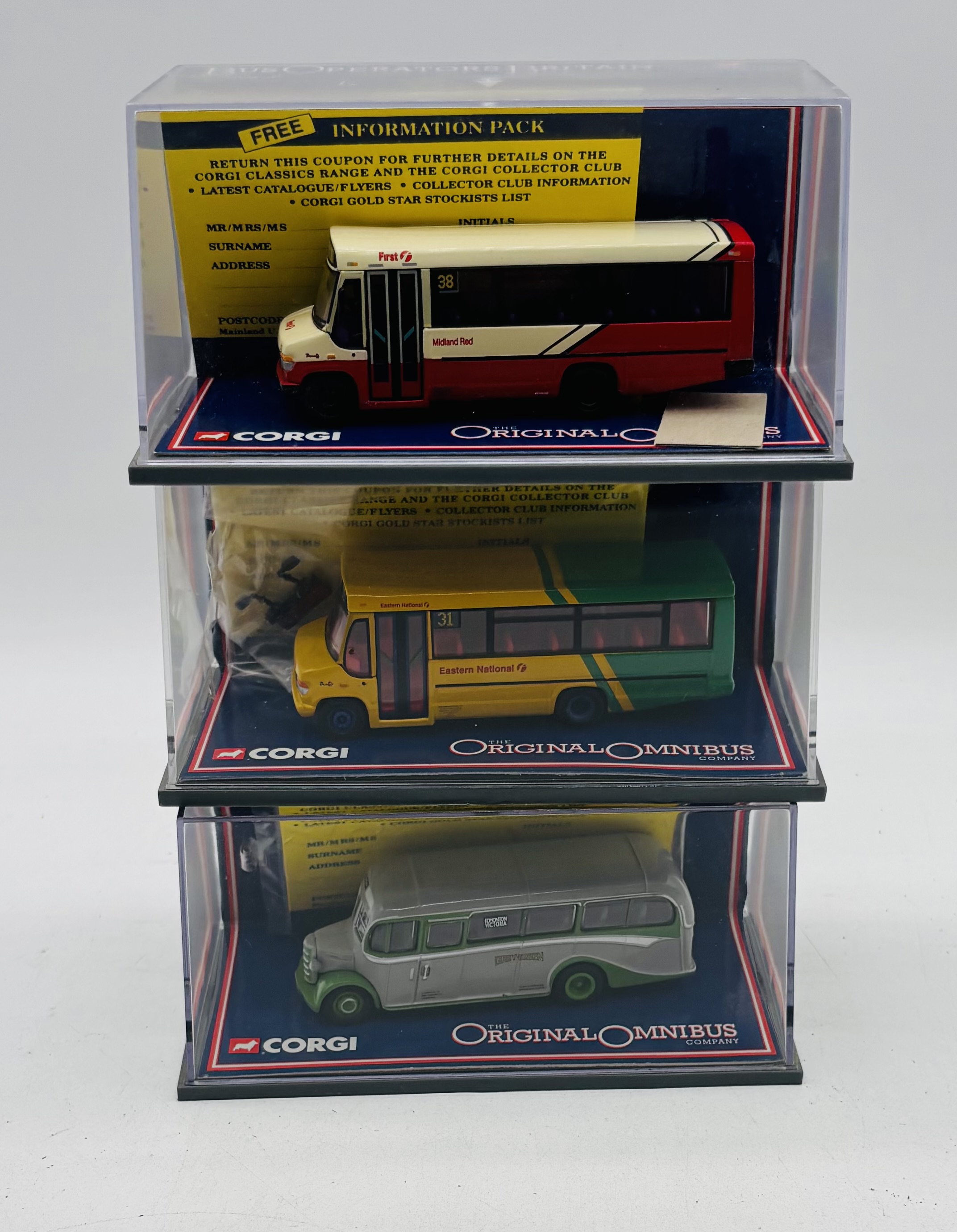 A collection of nine boxed limited edition Corgi The Original Omnibus ...