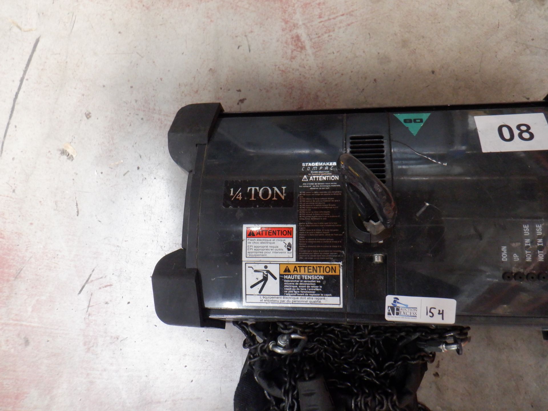 Ram Hoist R&M Sr02-0410253-b Electric Chain Hoist 1/4 Ton 208v 3-phase ...