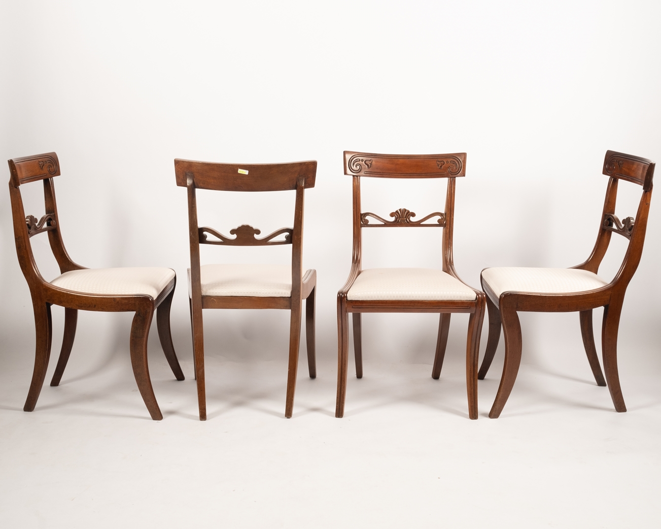 Set of 6 chairs and 2 armchairs, England, Regency, around 1820 ...