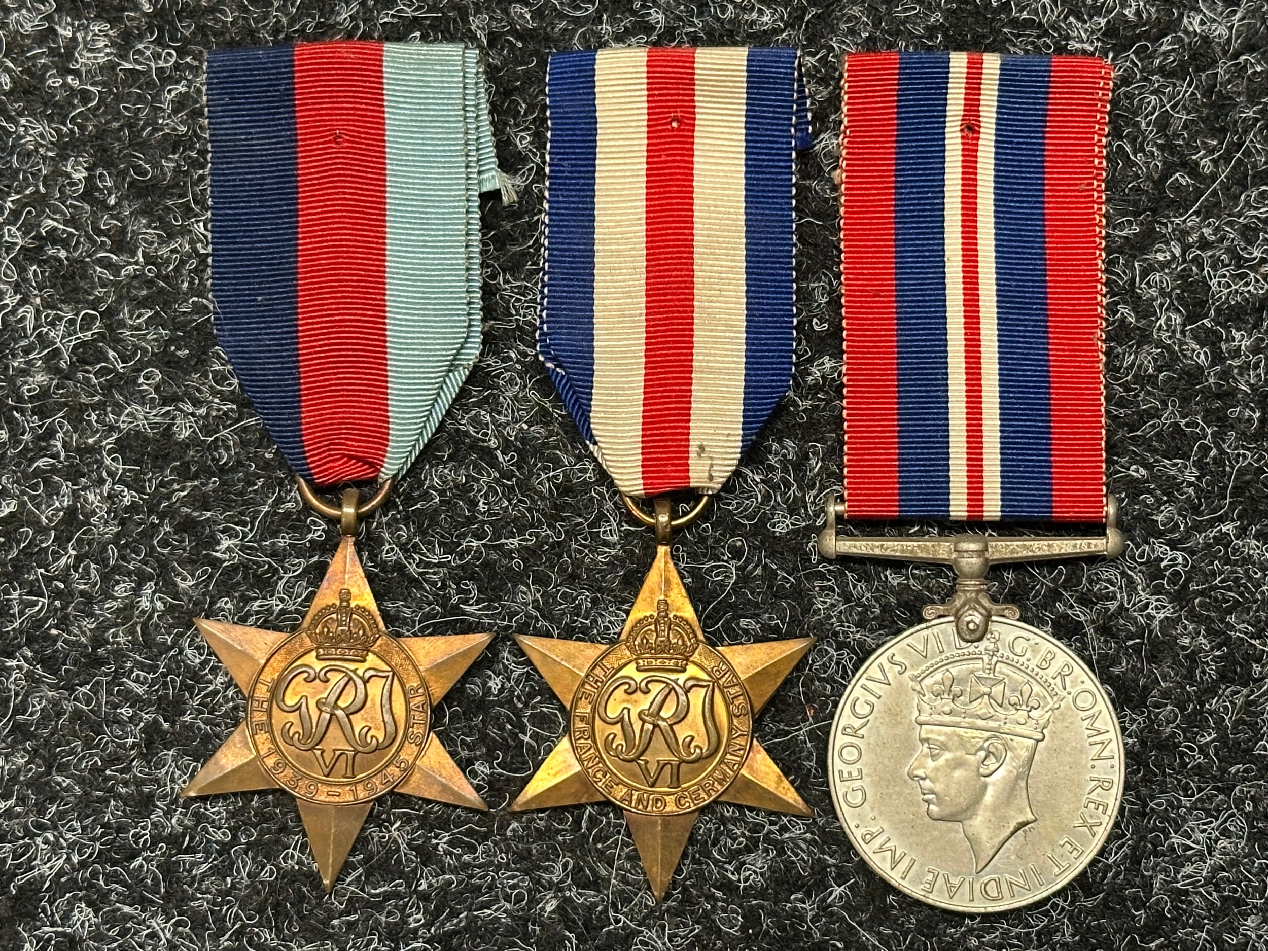 WW2 British 1939-45 Star, France & Germany Star and War Medal all ...