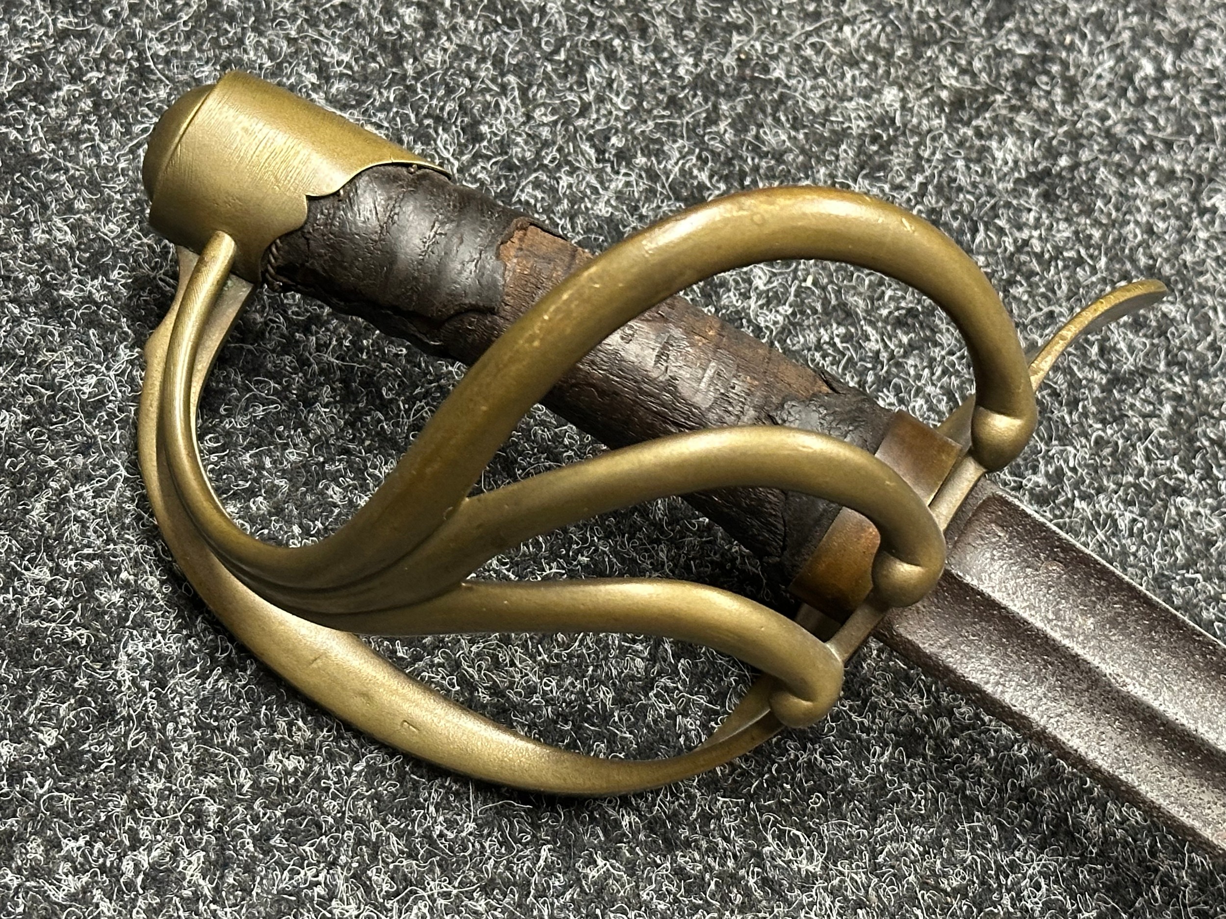 French Curassier Sword with single edged double fullered blade 958mm in ...