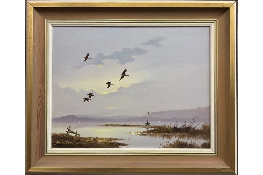 Howard Devonald (British, 20th century) A set of four, Estuaries at ...