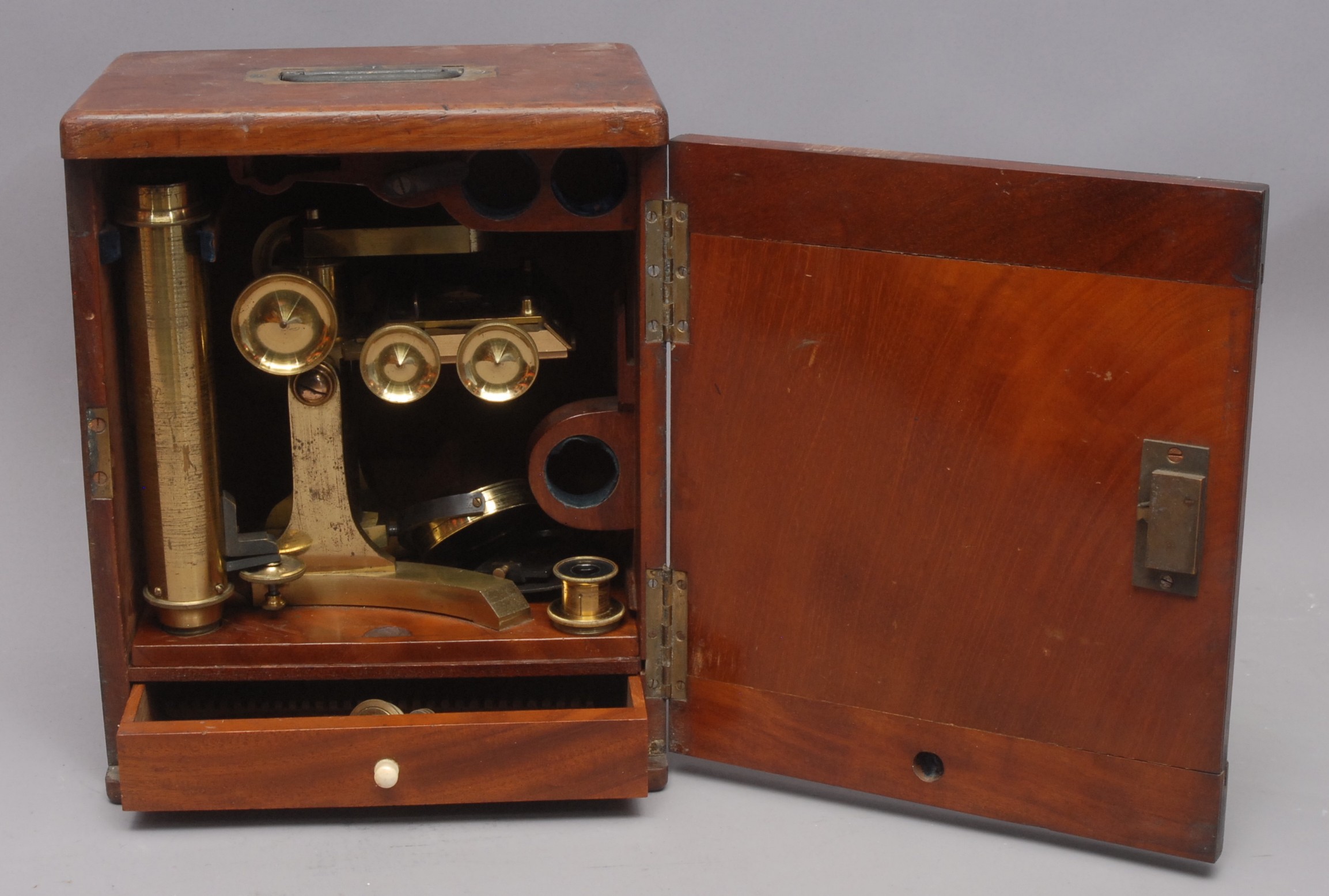 Scientific Instruments - a 19th century brass lacquer monocular ...