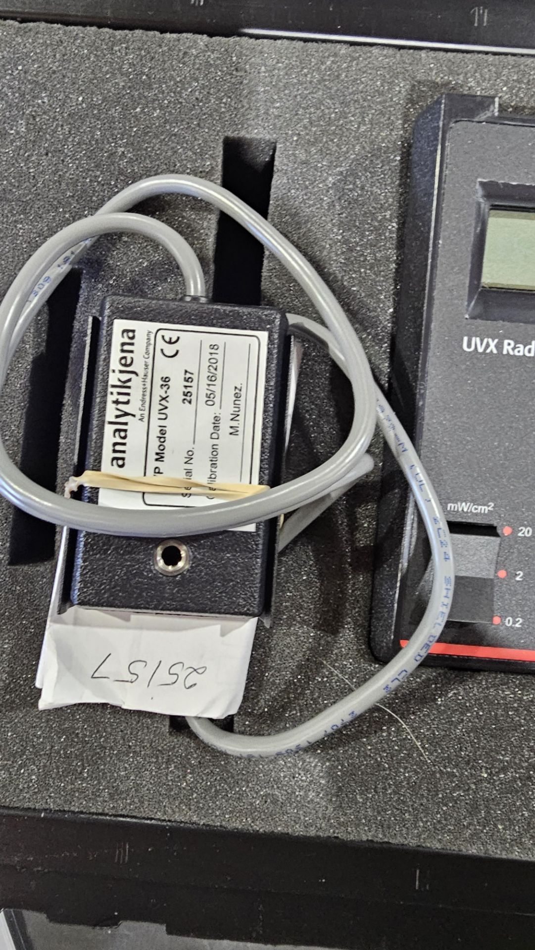 Analytik Jena UVX Radiometer with UVX-36 Sensor and Calibration Docs
