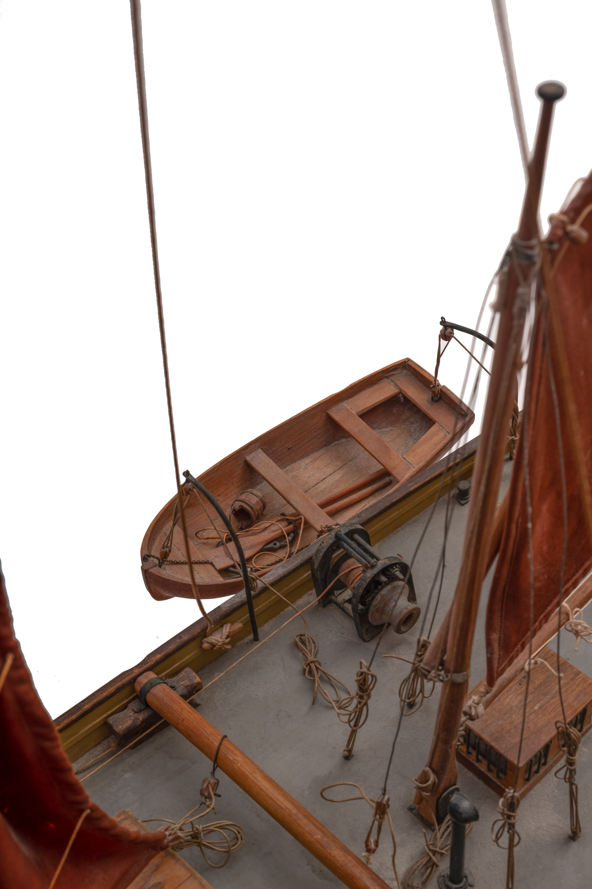 A scale model of a Spirit sail barge, 'Lord Warden'. Rigged as a Naval ...