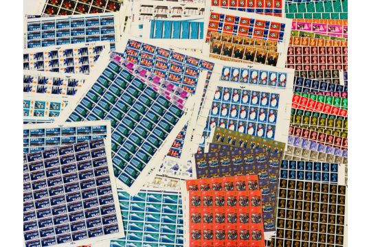 GB box of complete sheets pre-decimal commemoratives and definitives ...