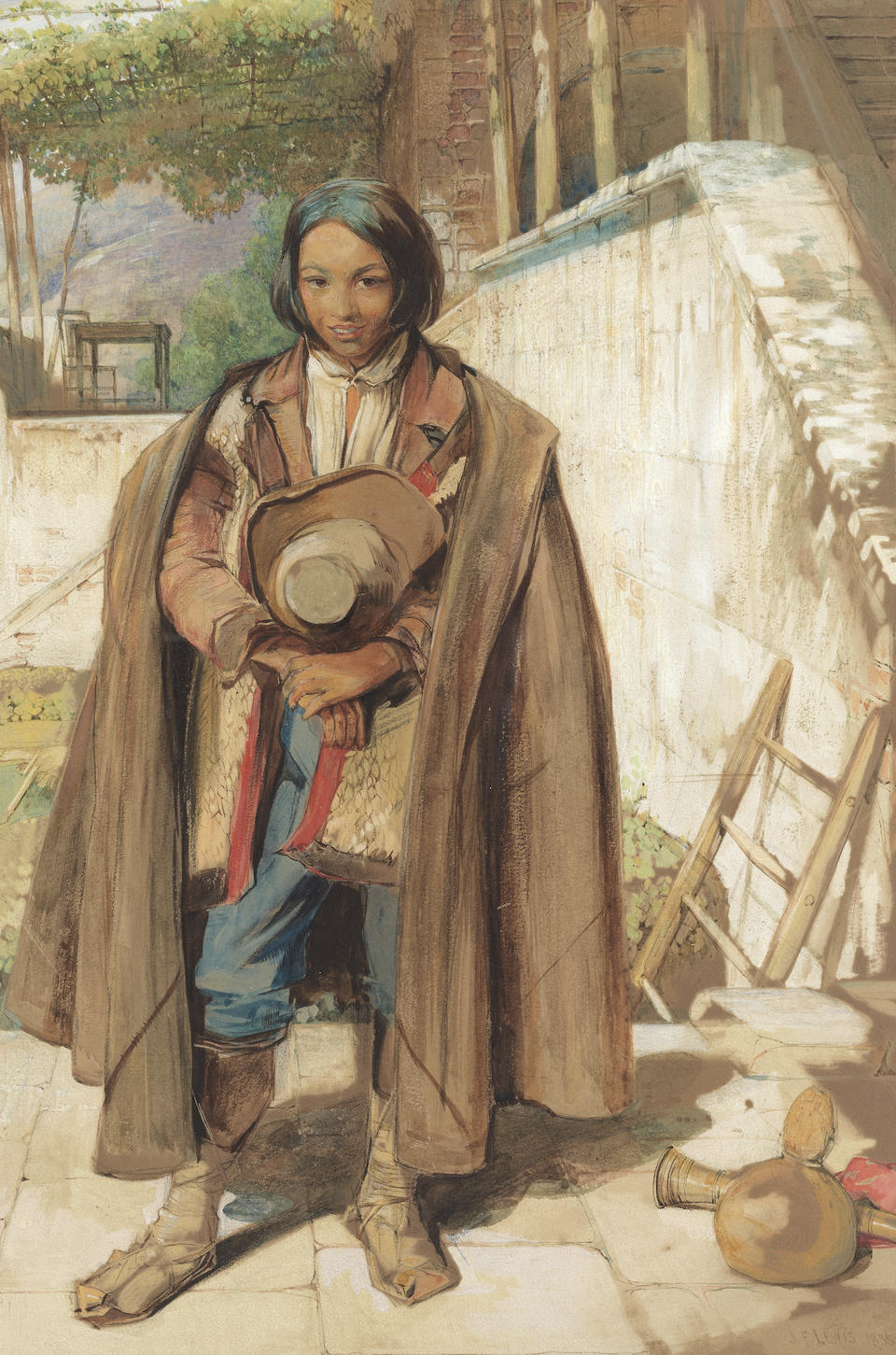 John Frederick Lewis, RA, POWS (British, 1804-1876) Spanish boy ...