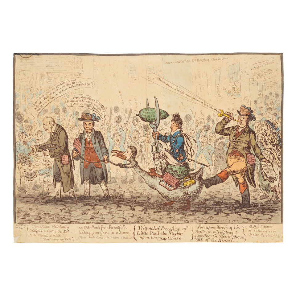 James Gillray (British, 1756-1815) Triumphal Procession of Little-Paul ...