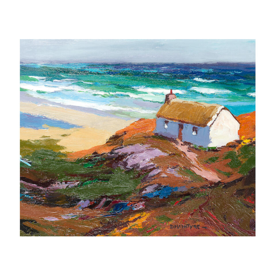 Donald McIntyre (British, 1923-2009) Waves and Cottages signed ...