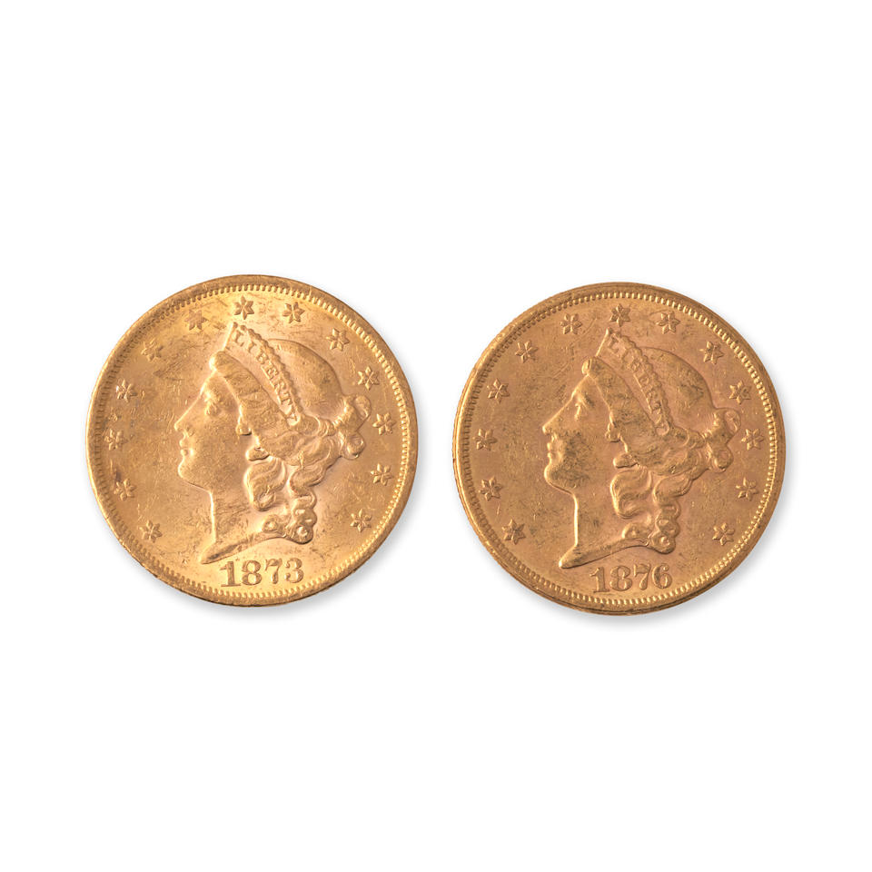 TWO UNITED STATES LIBERTY HEAD $20 DOUBLE EAGLE GOLD COINS. Including ...