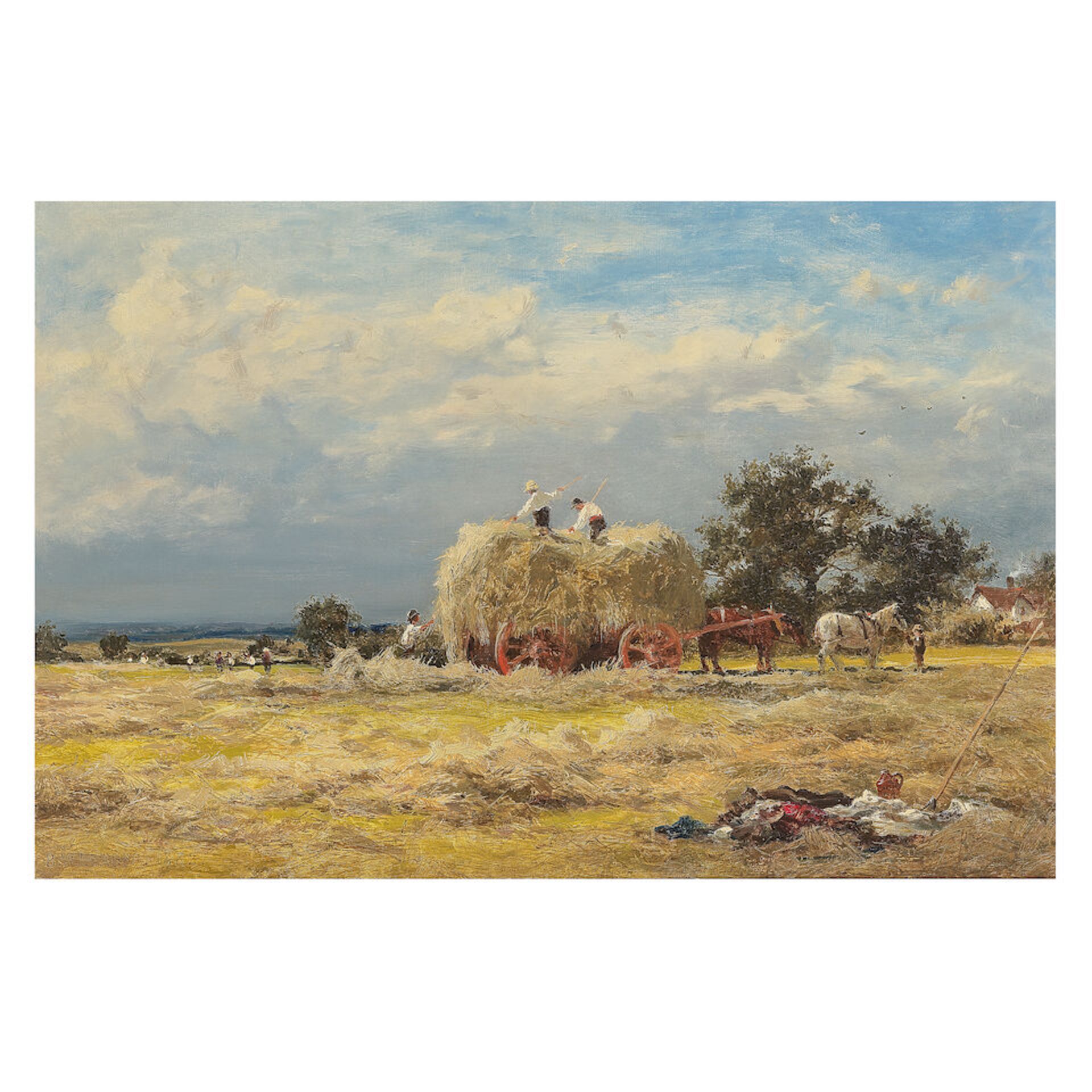Benjamin Williams Leader, RA (British, 1831-1923) Carting the hay ...