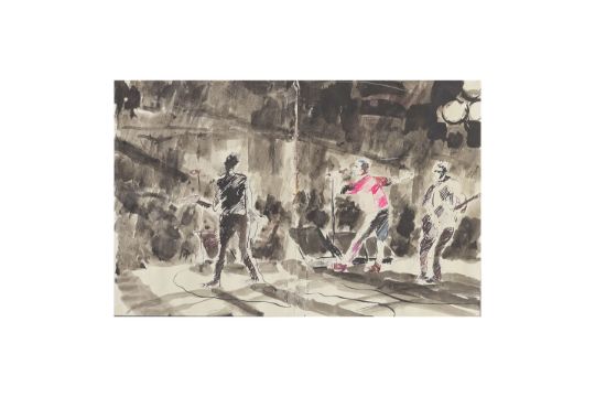 Ray Lowry: The Clash On Stage, 1979, ink and watercolour on paper ...