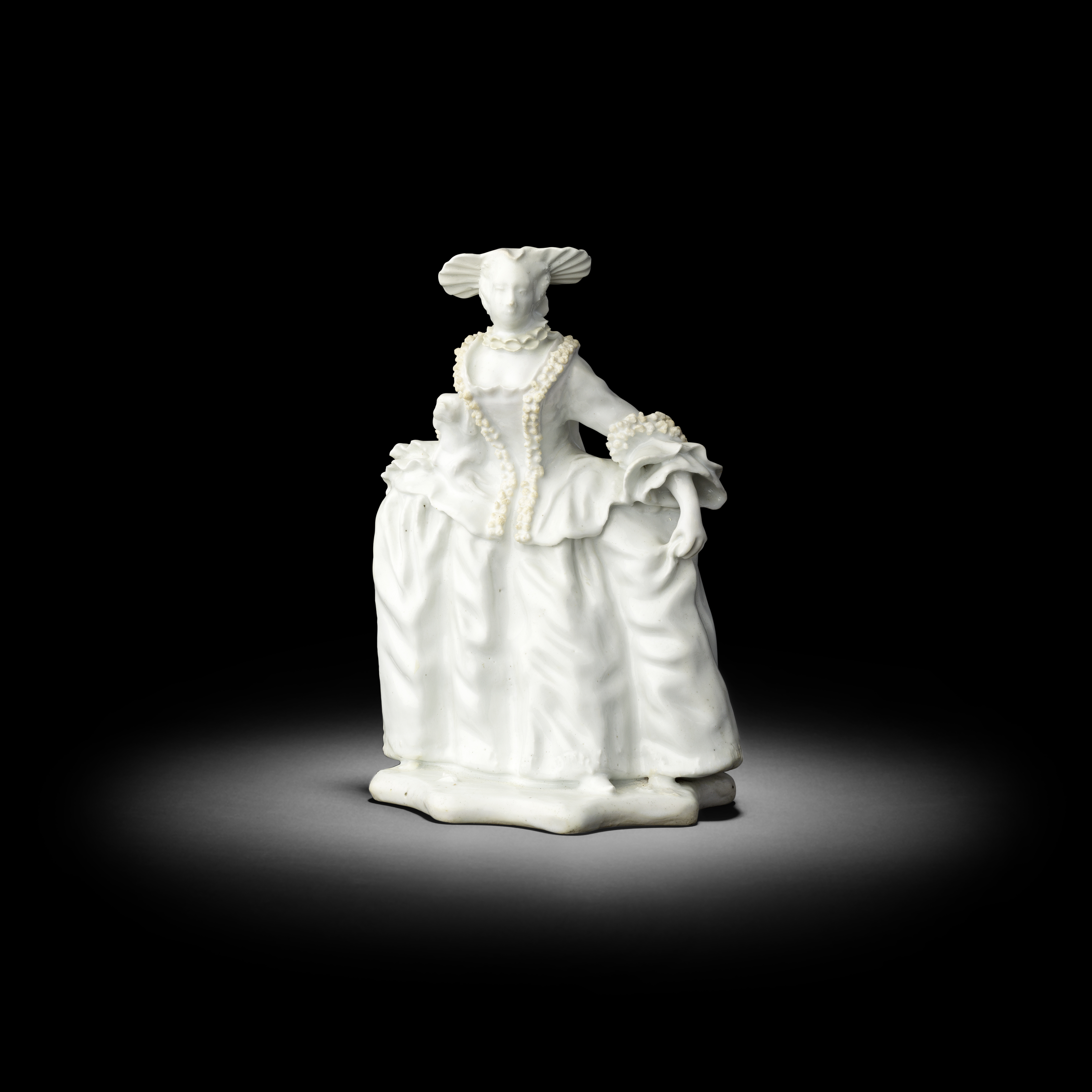 A Derby white figure of Kitty Clive, circa 1750-52In the role of 'Mrs ...
