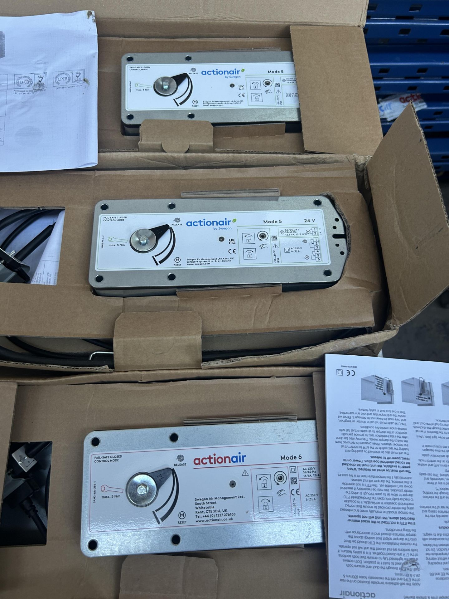 15 x Belimo & Actionair Actuators