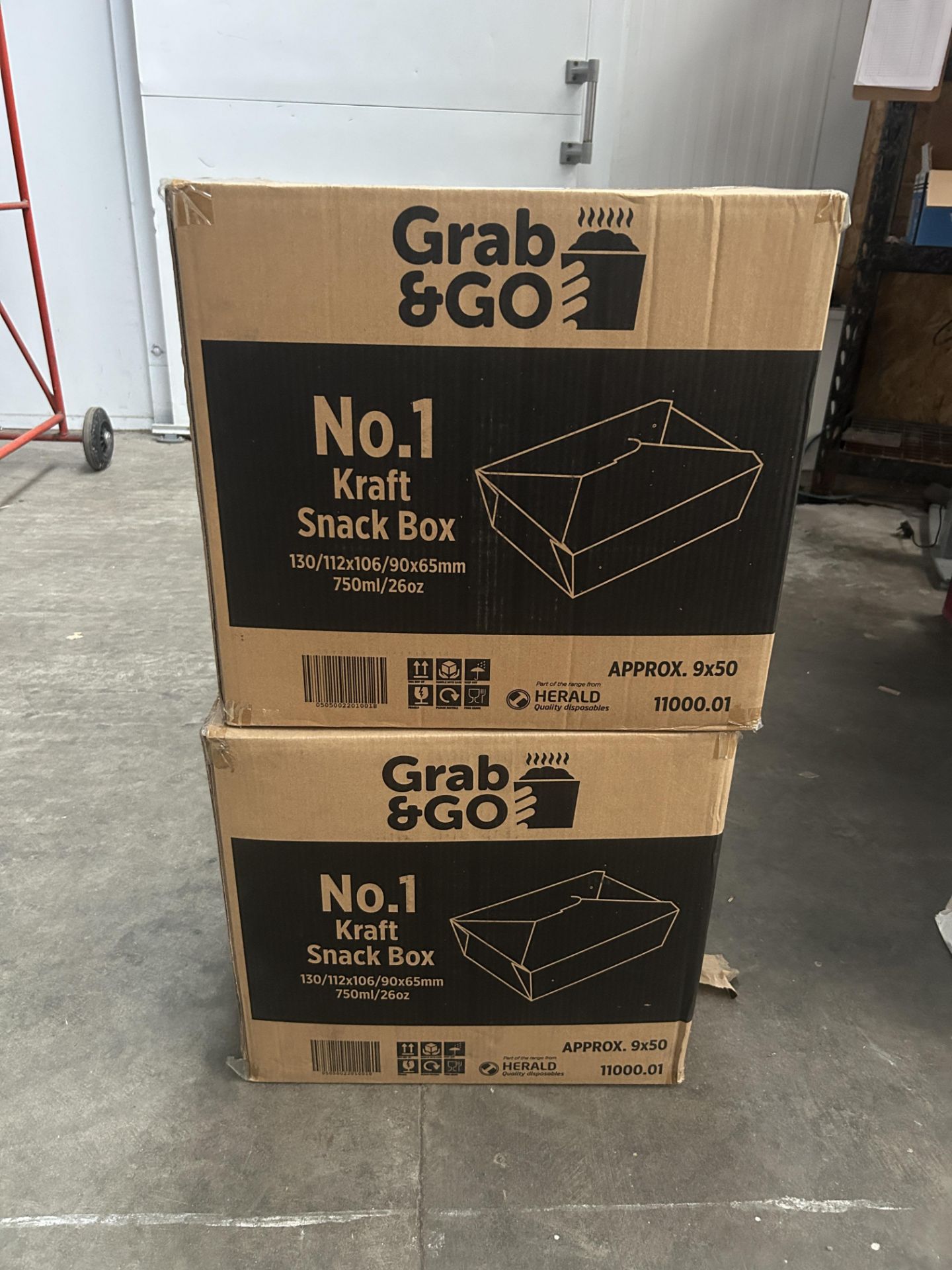 2 X Boxes of Grab & Go Kraft Snack Boxes