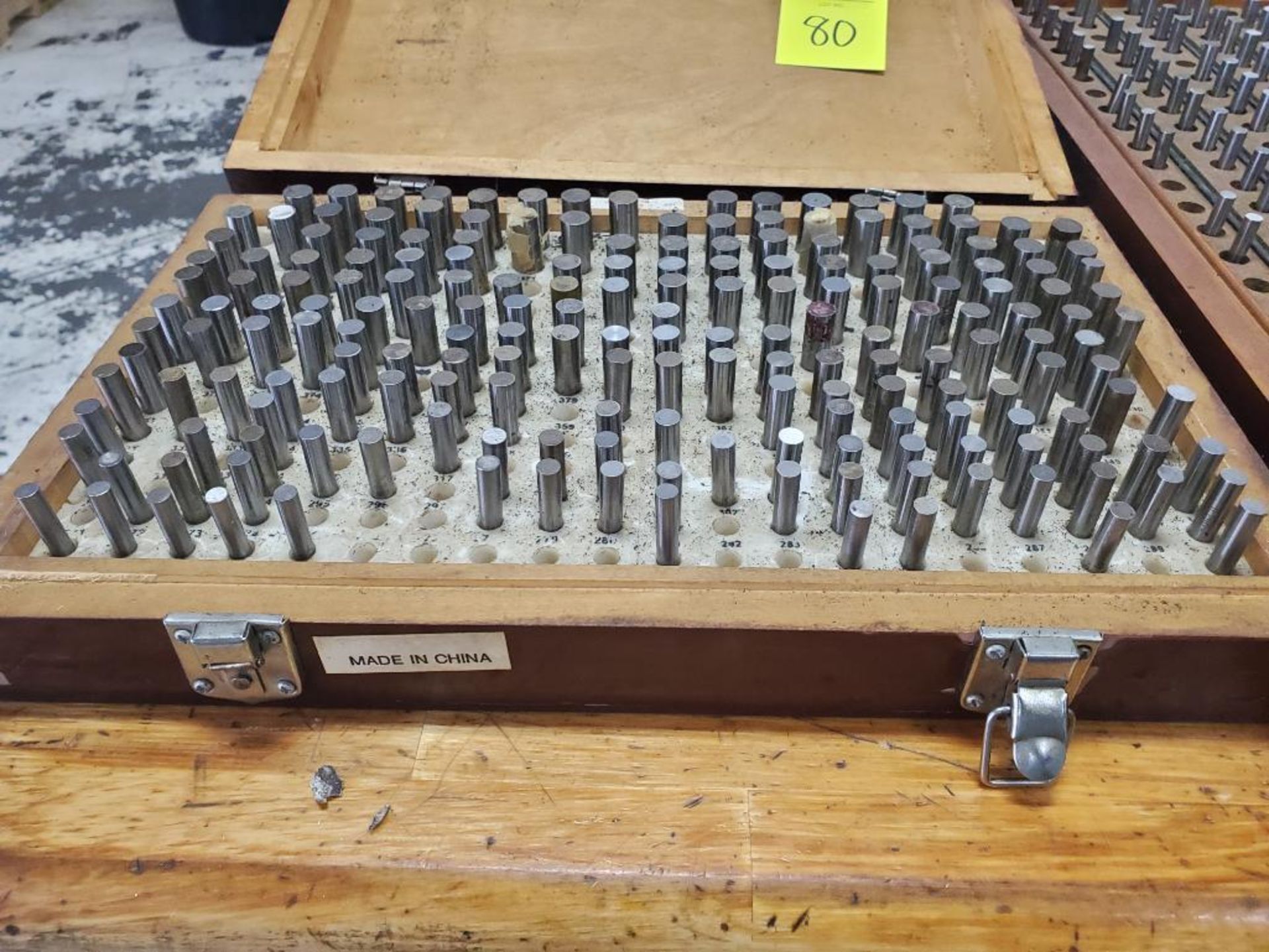 Partial pin gauge set.