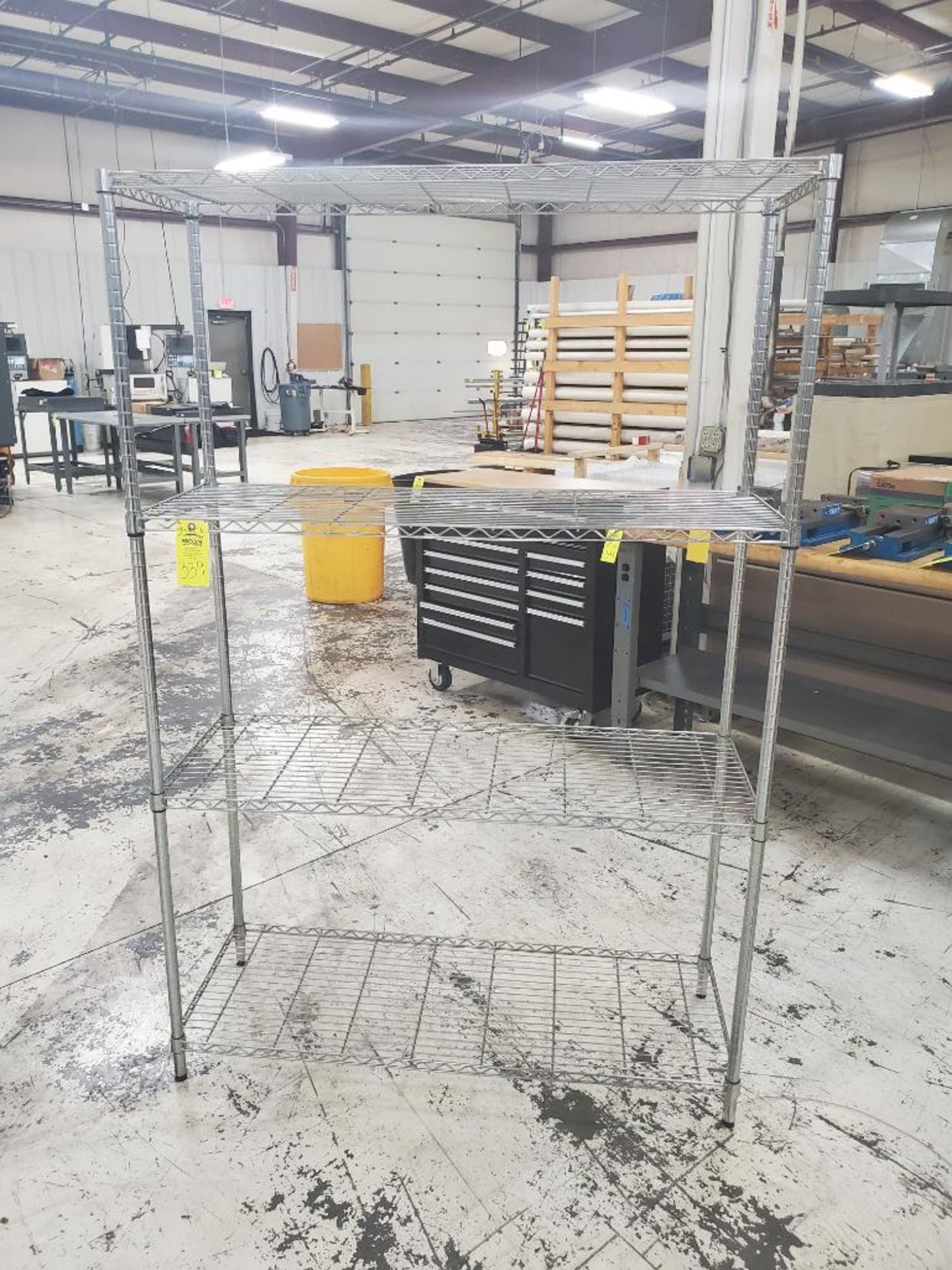 Metro style rack. 48in wide x 18in deep x 72in tall.