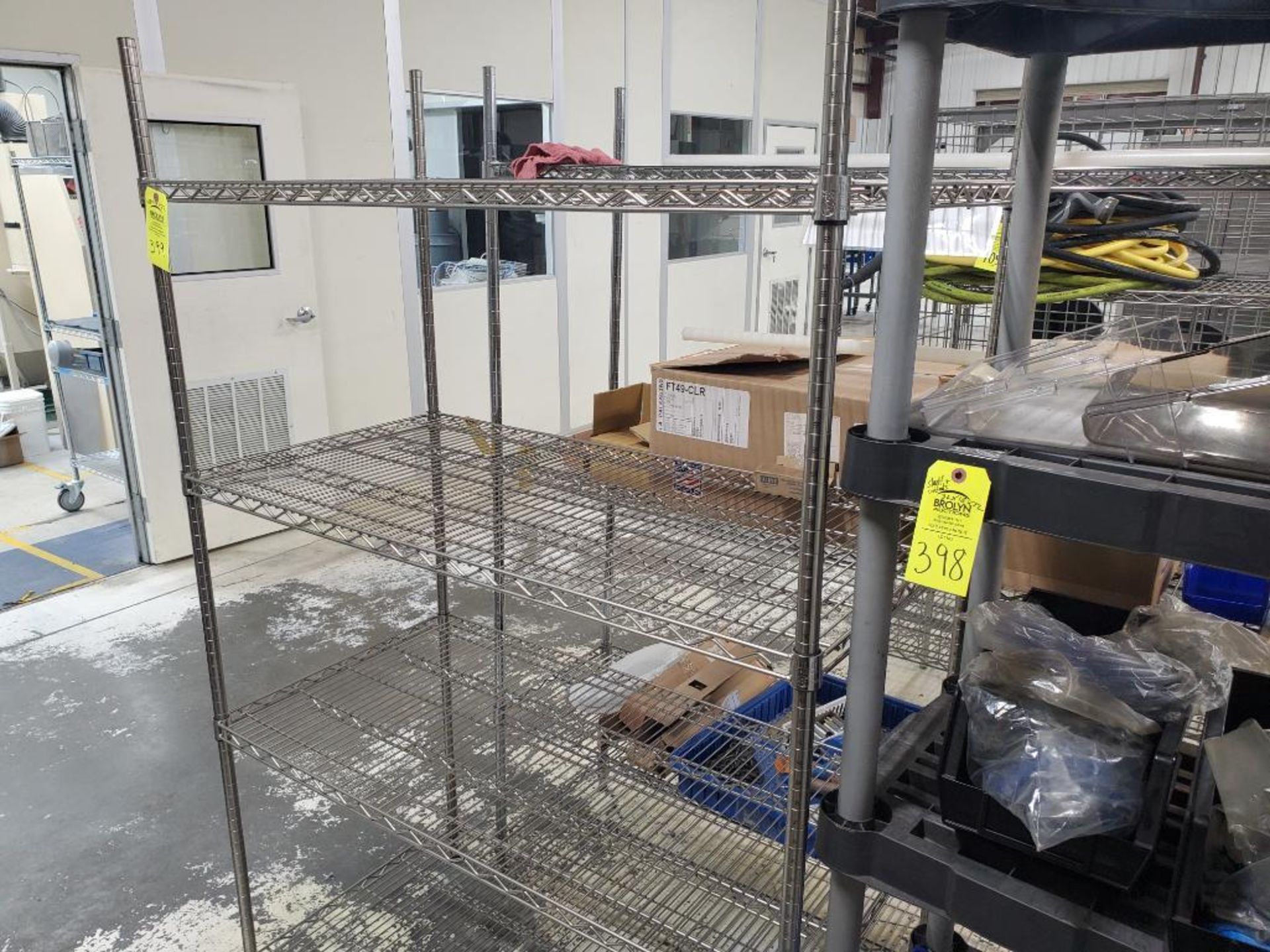Metro style rack. 48in wide x 24in deep x 72in tall.