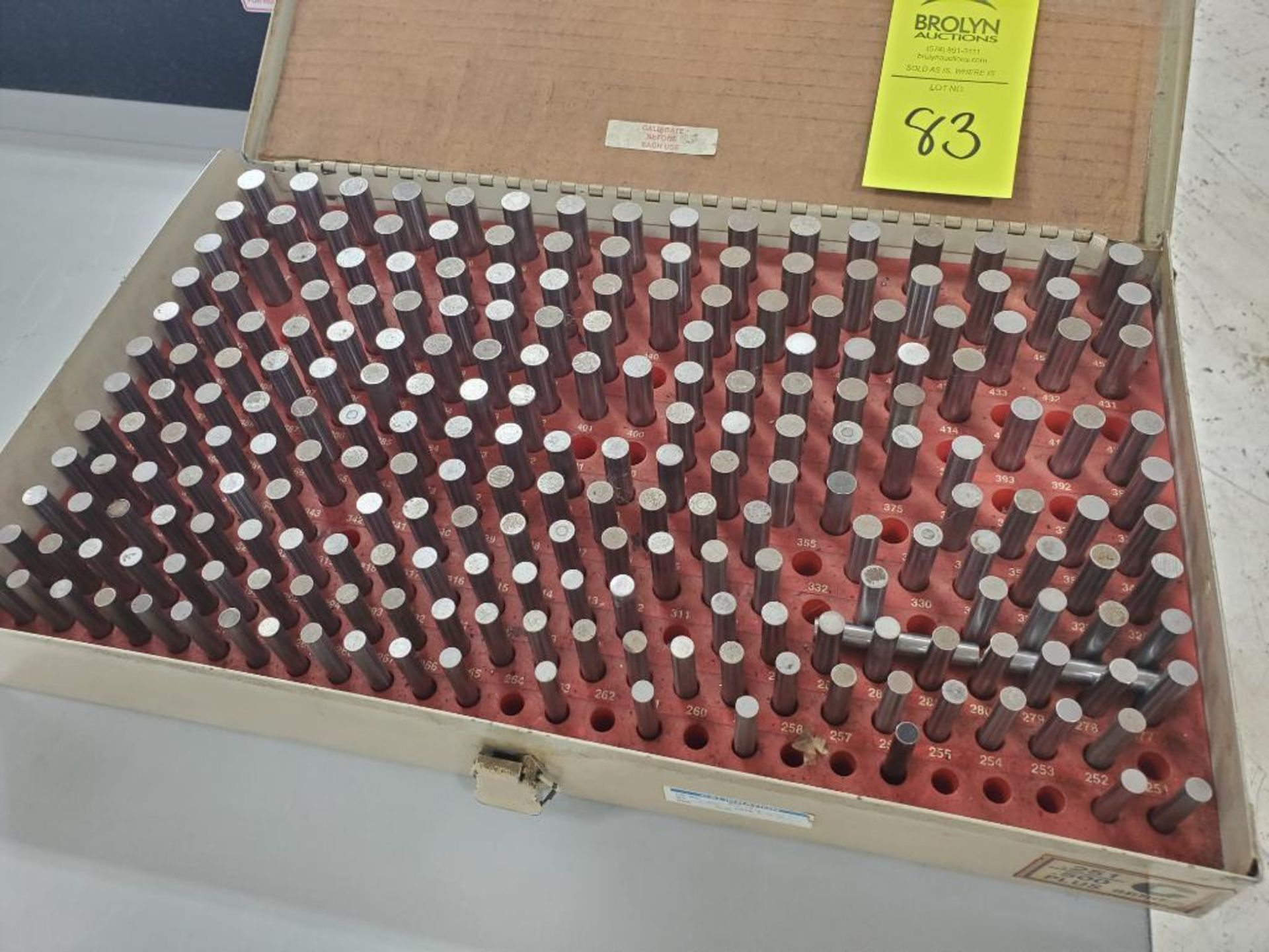 Partial pin gauge set.