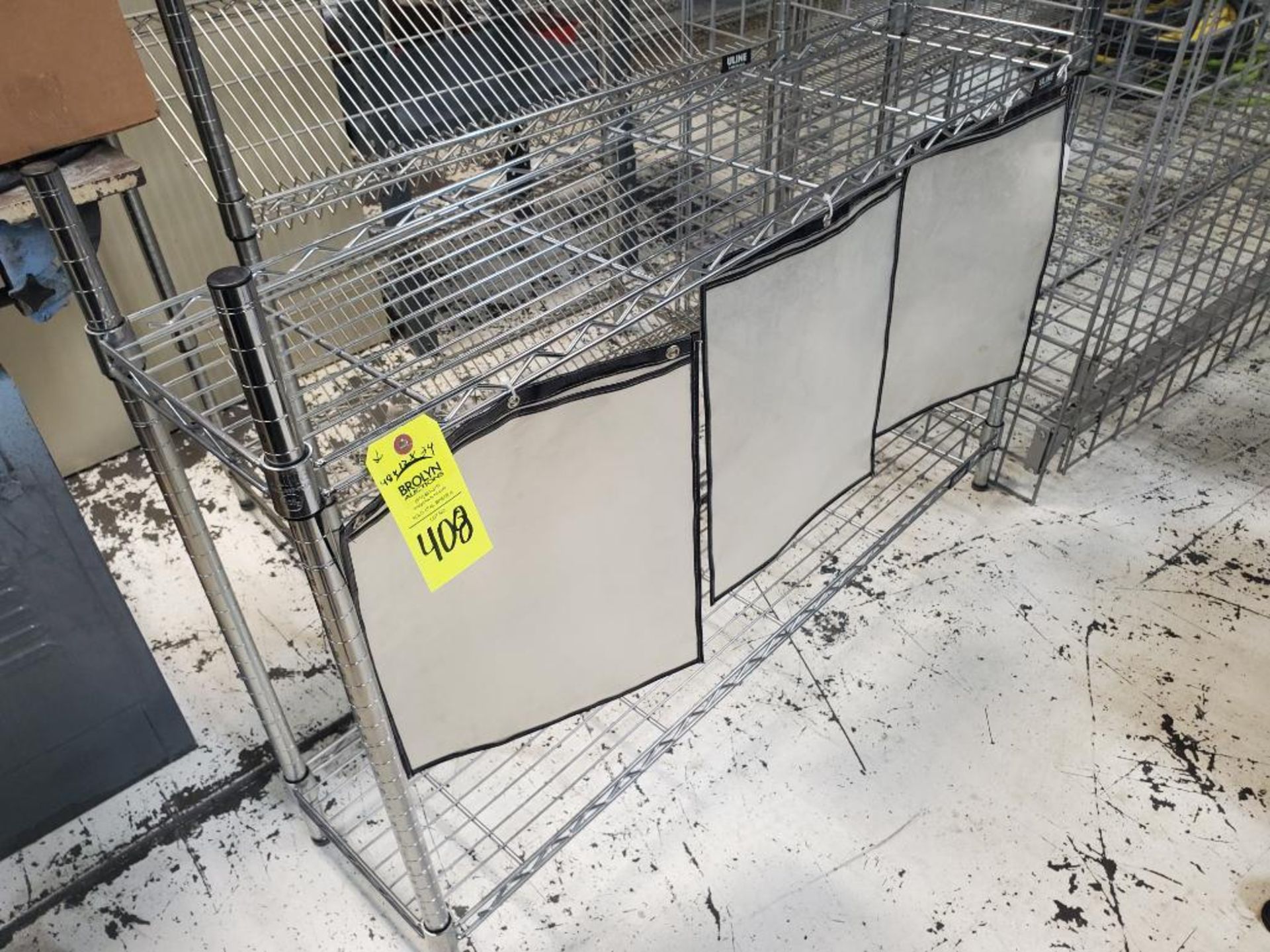 Metro style rack. 48in wide x 12in deep x 34in tall.