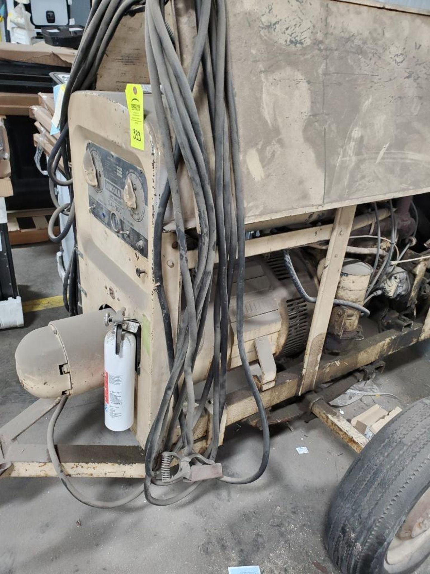 SA-200 Lincoln pull behind welder. Model SA-200-F-163. Serial # A731871.