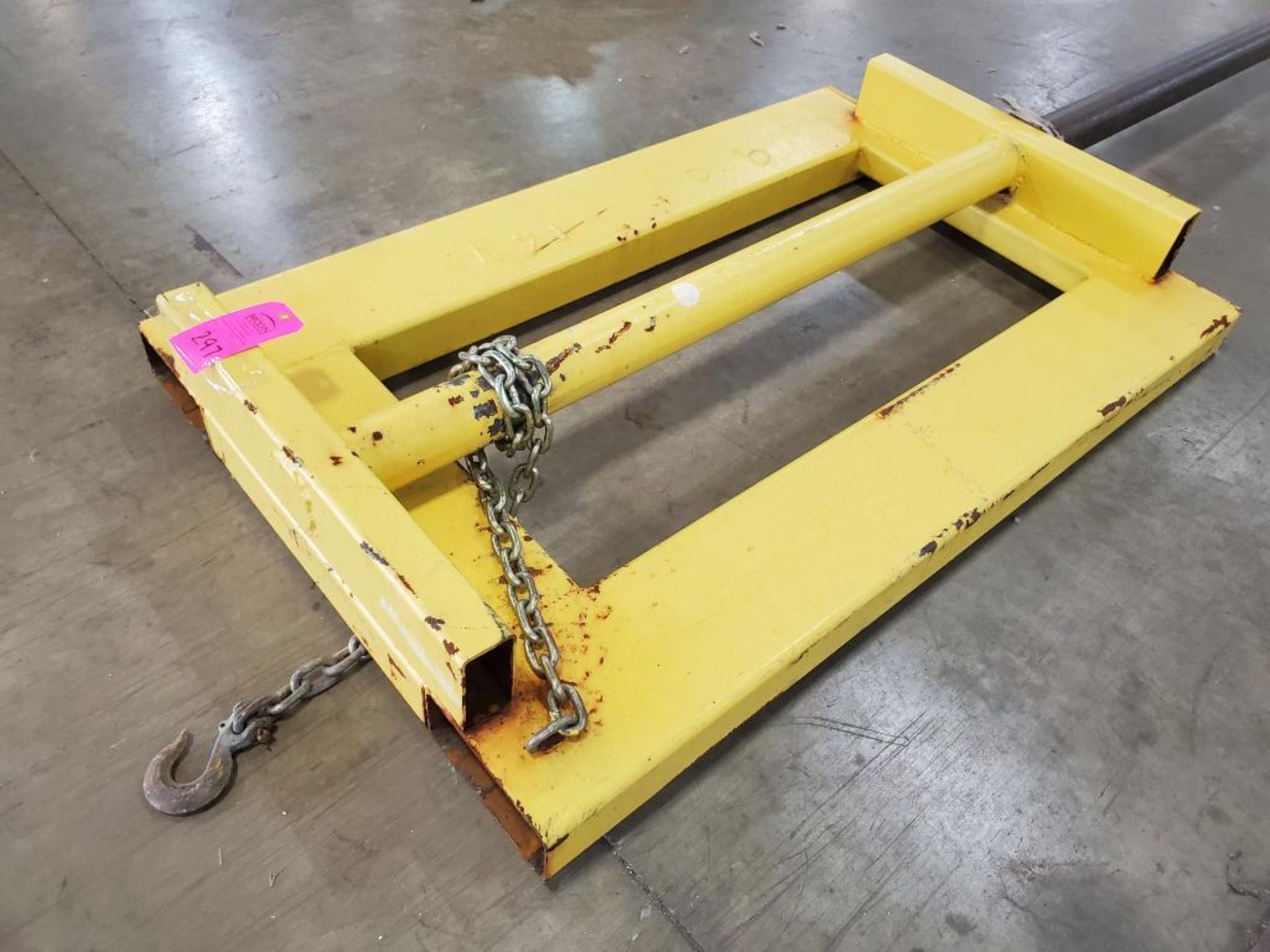 Forklift pole attachment.