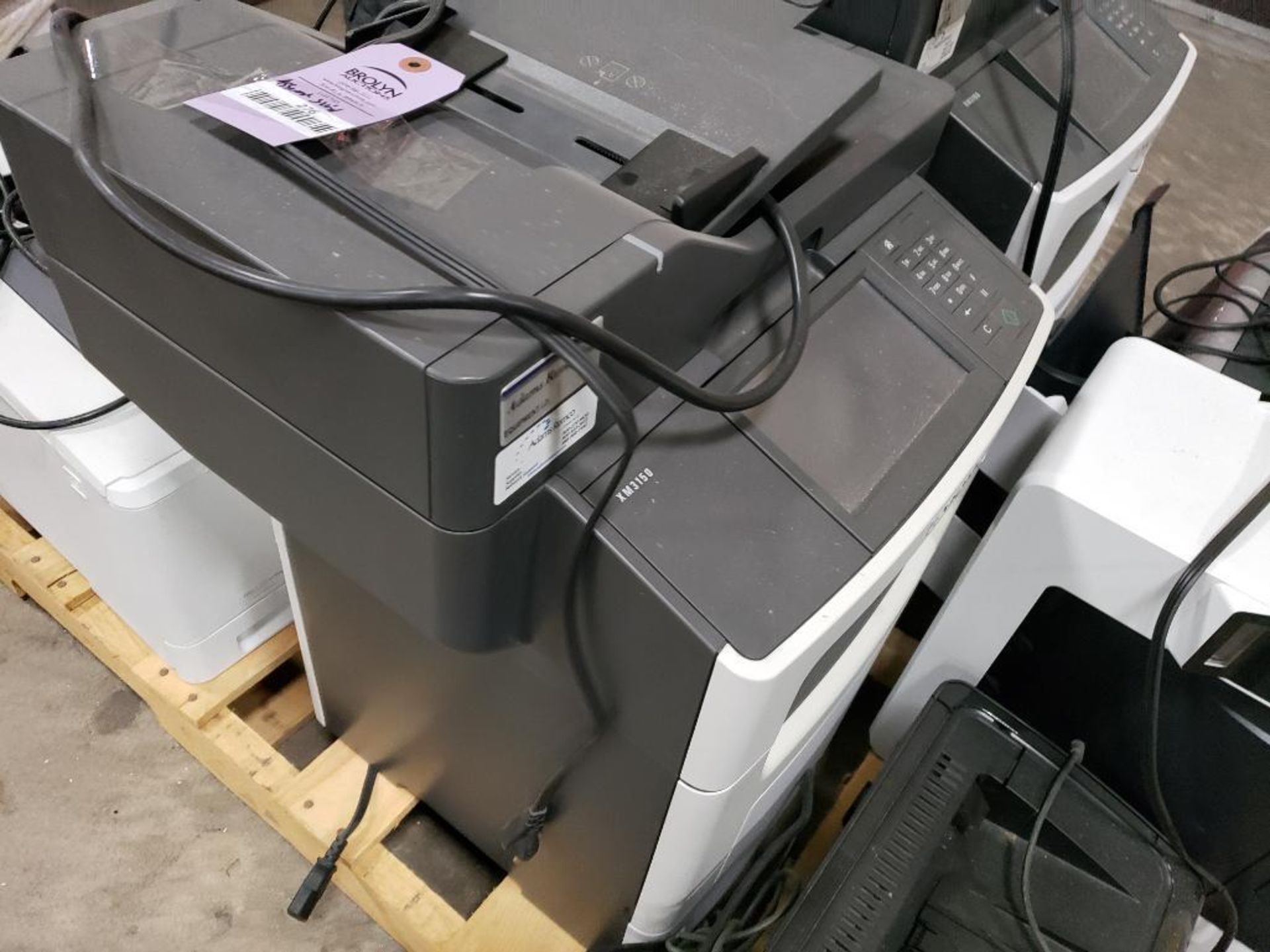 Pallet of printers.