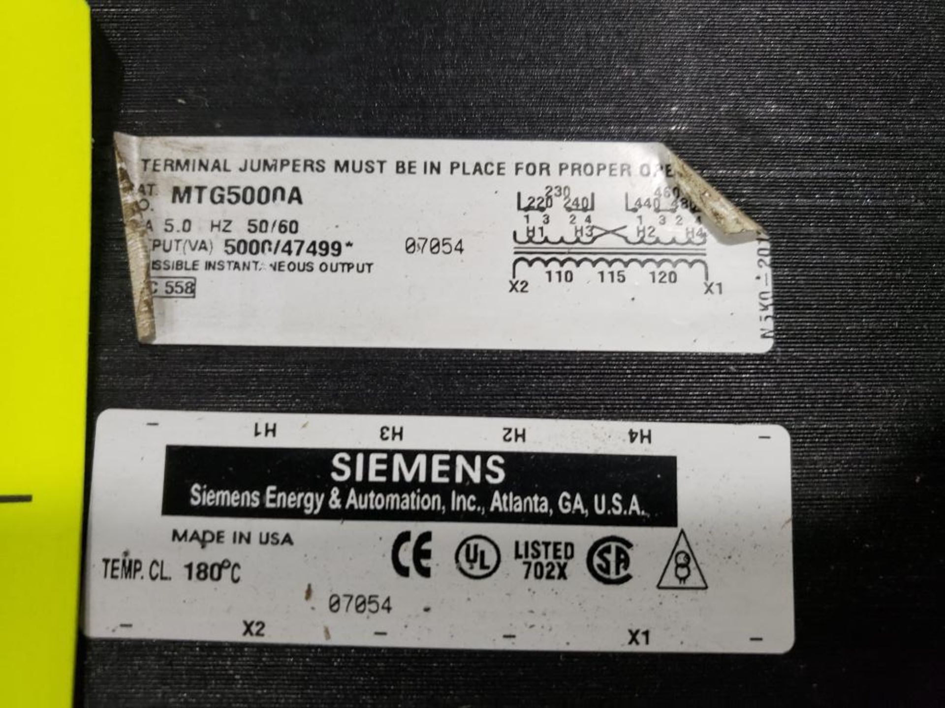 Qty 2 - Assorted control transformer. Siemens.