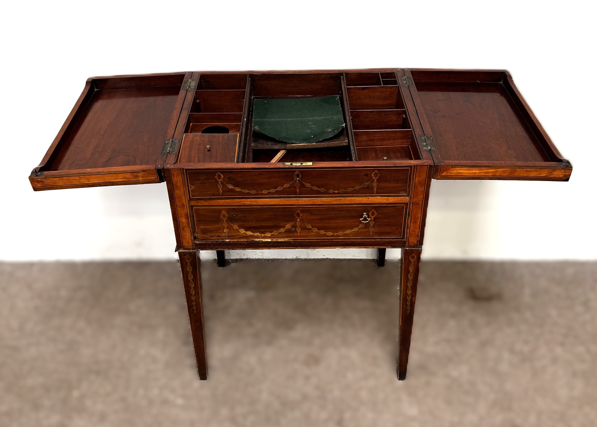 A Regency Adams style gentleman's dressing stand, or Beau Brummel table ...