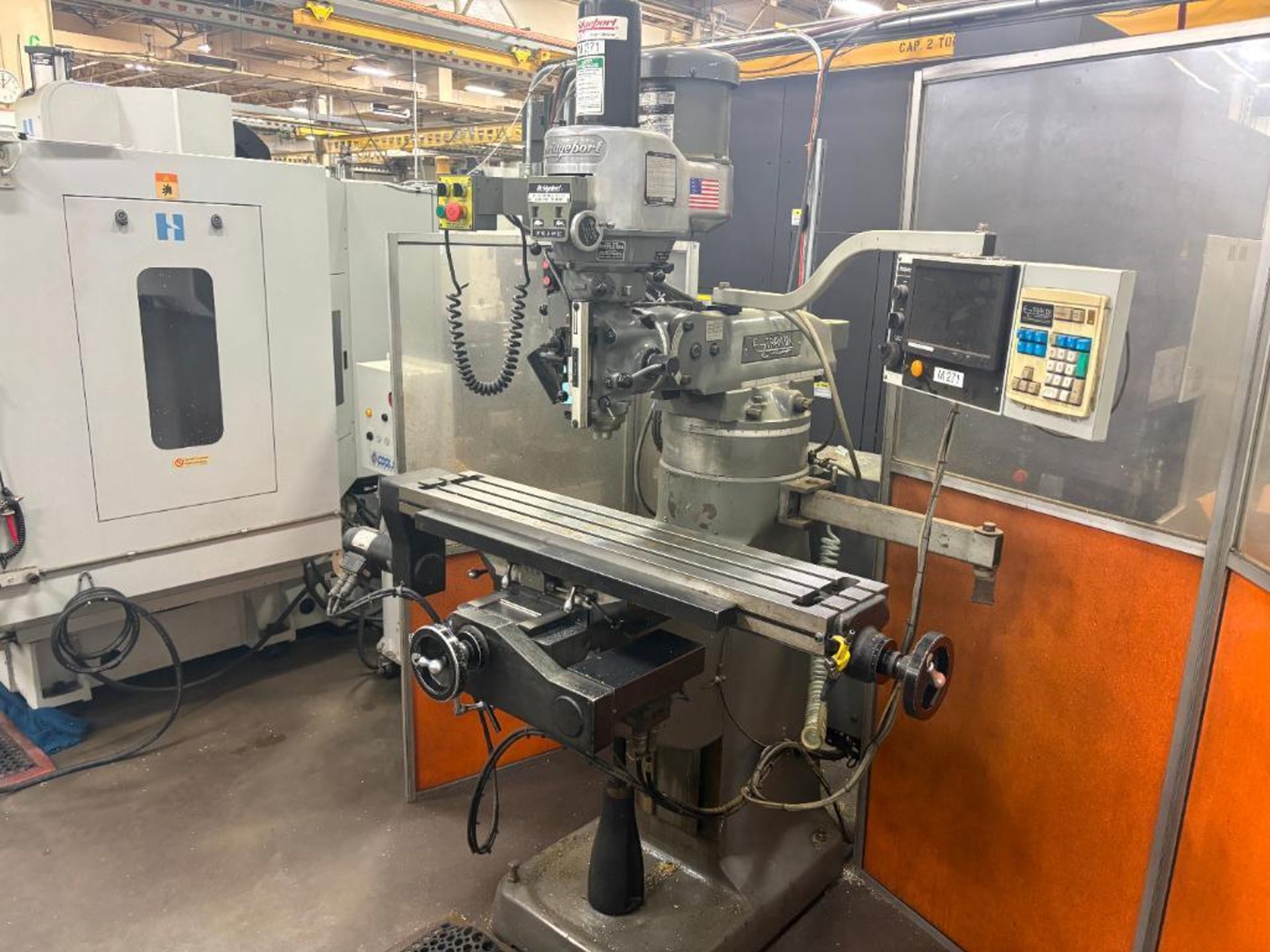 Bridgeport EZ Trak DX Vertical Knee Milling Machine, S/N BR2715279E, 9 ...