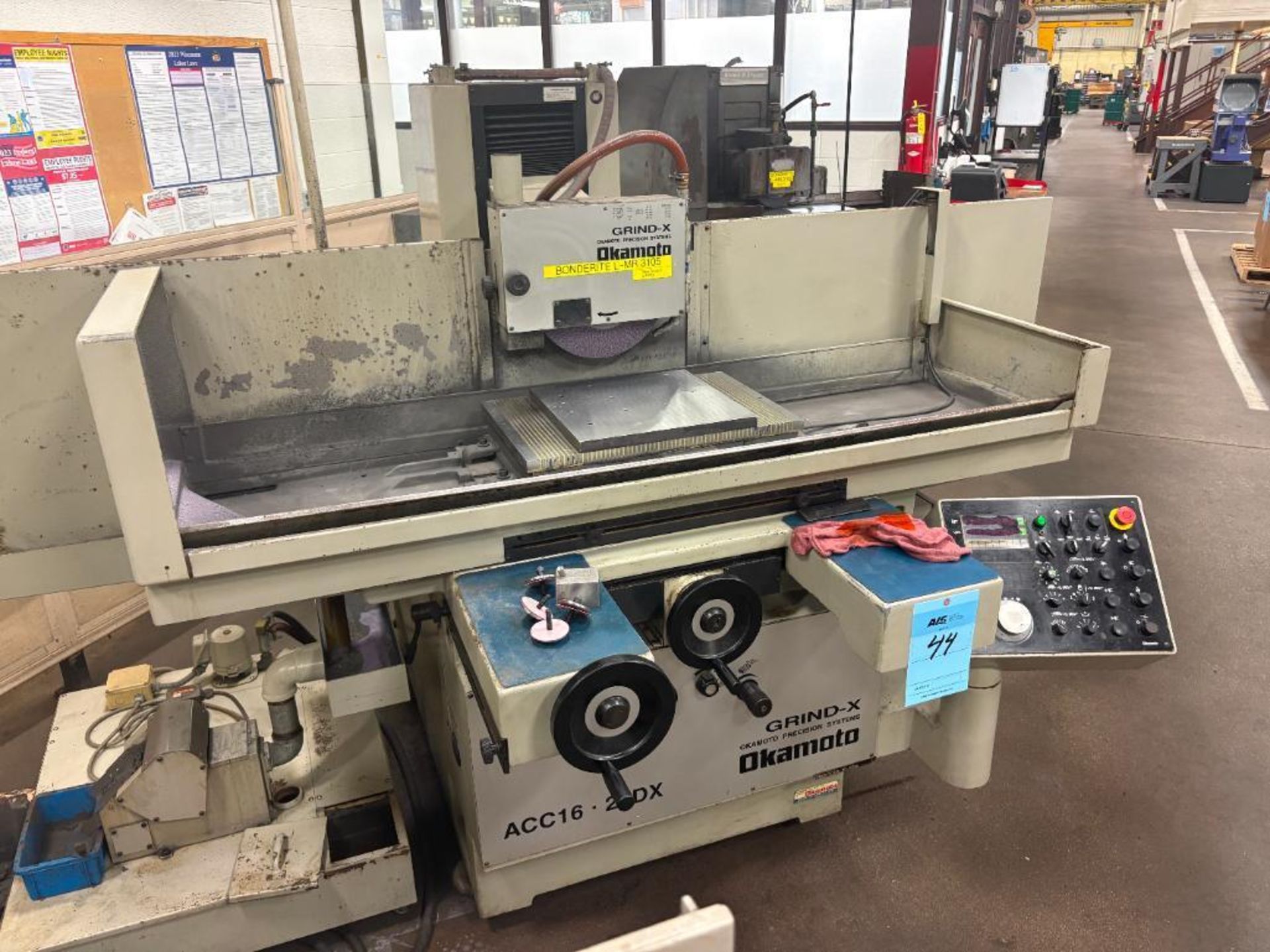 Okamoto Automatic Surface Grinder Model ACC-16-24DX, S/N 66358, Digital ...
