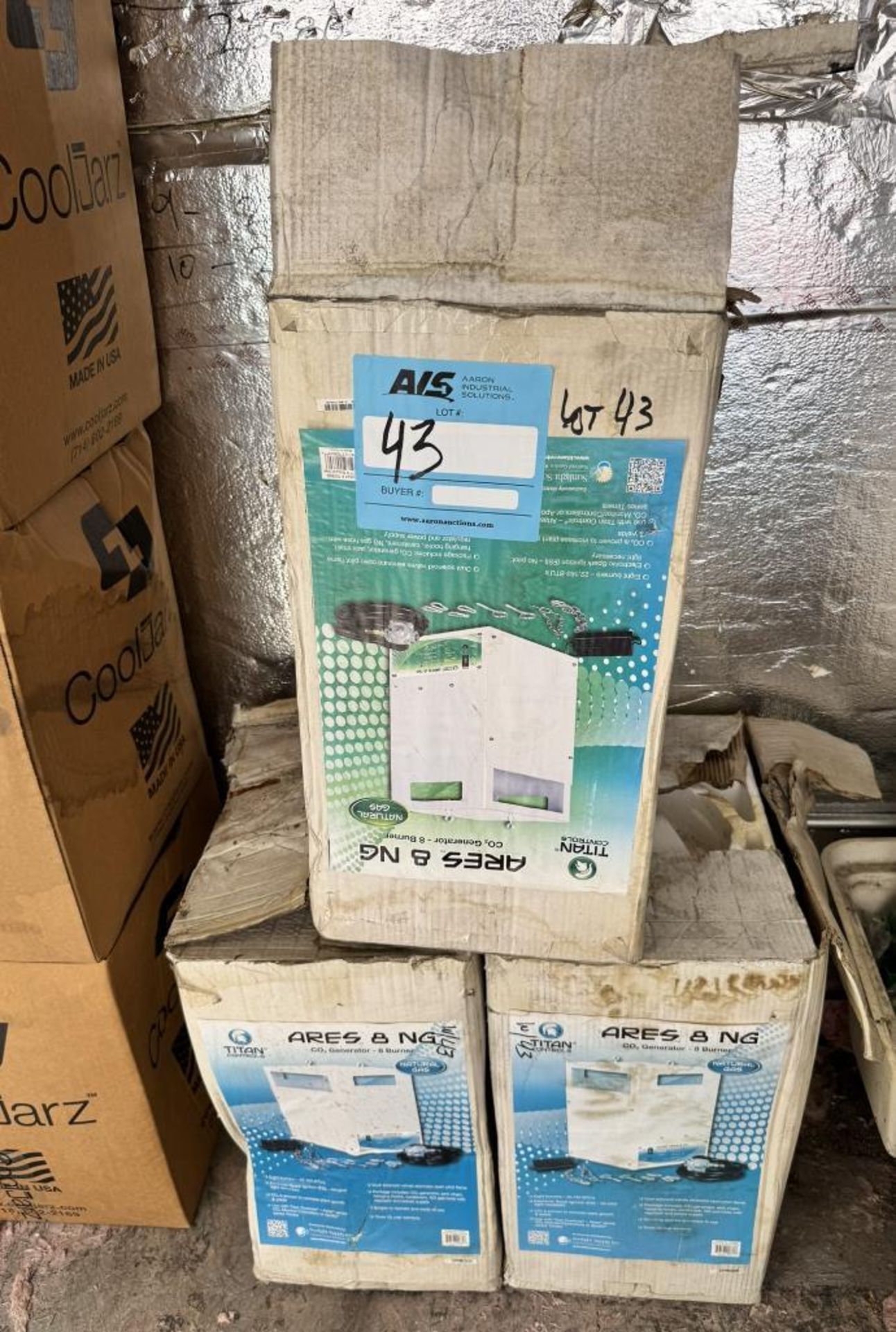 Lot of: (3) Titan Controls Ares 8 C02 Generator.
