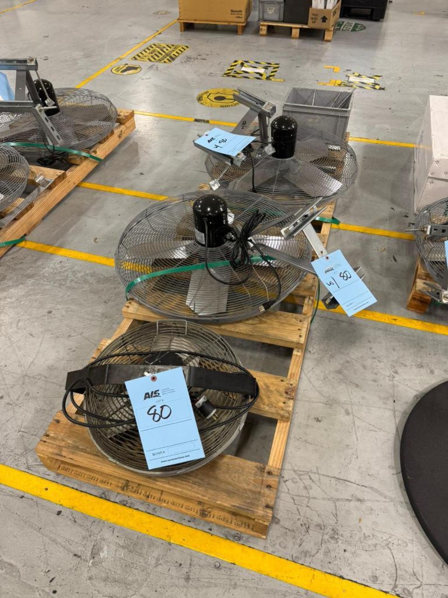 Lot of: (3) Wall Mounted Fans.