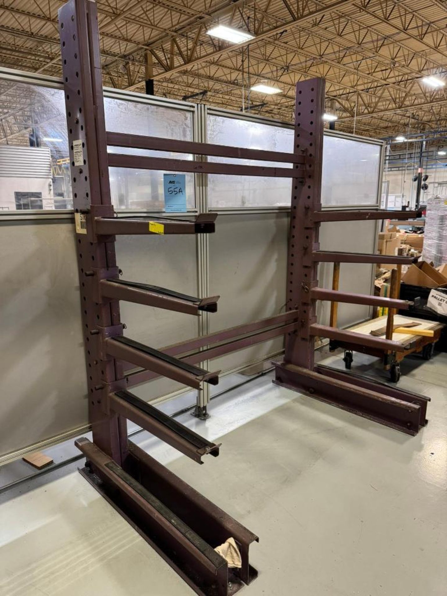 Meco-Omaha Floor Mounted Cantilever Bolt Together Rack. With of (2 ...