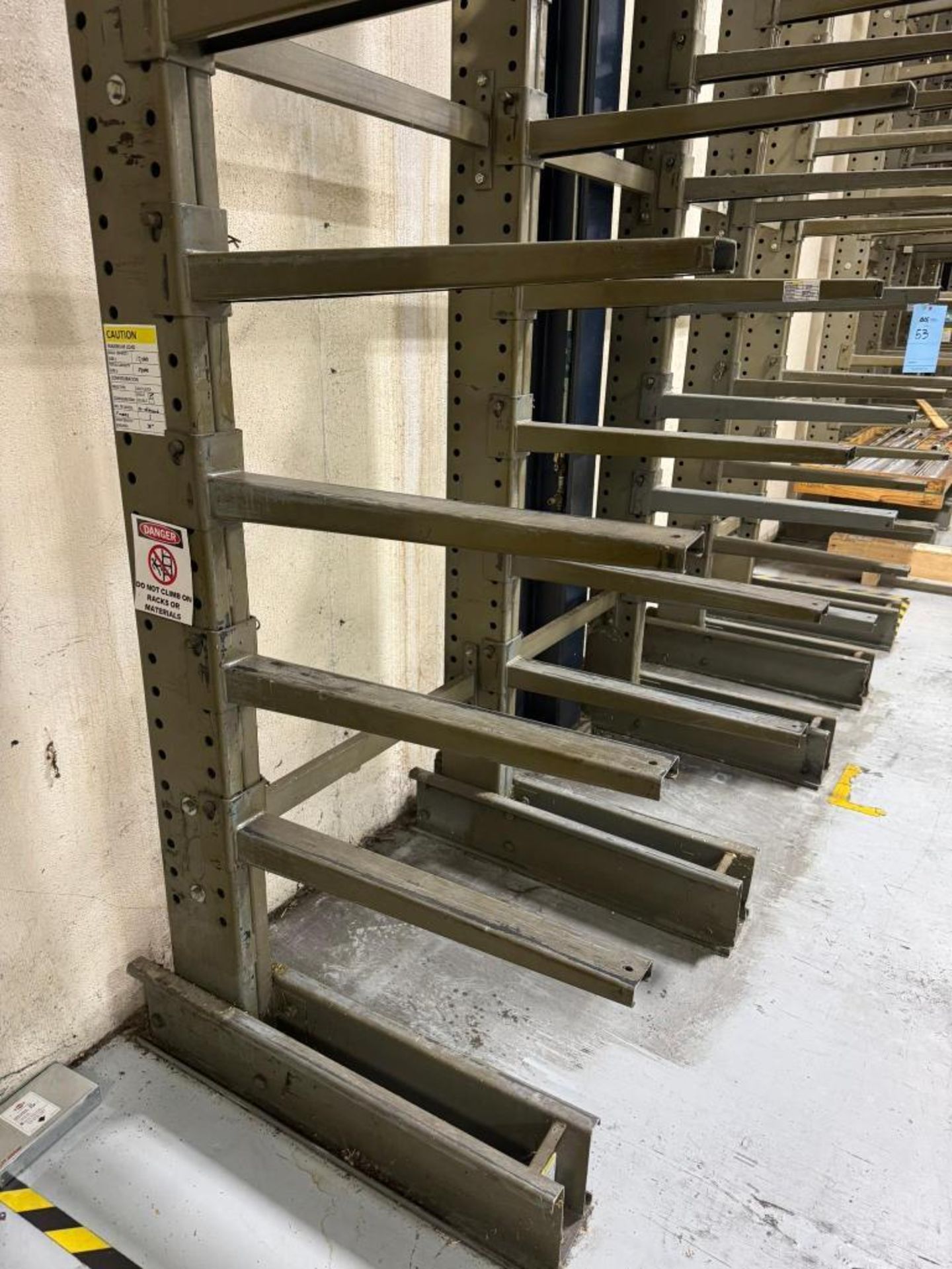 Meco-Omaha Floor Mounted Cantilever Bolt Together Rack. With of (5 ...