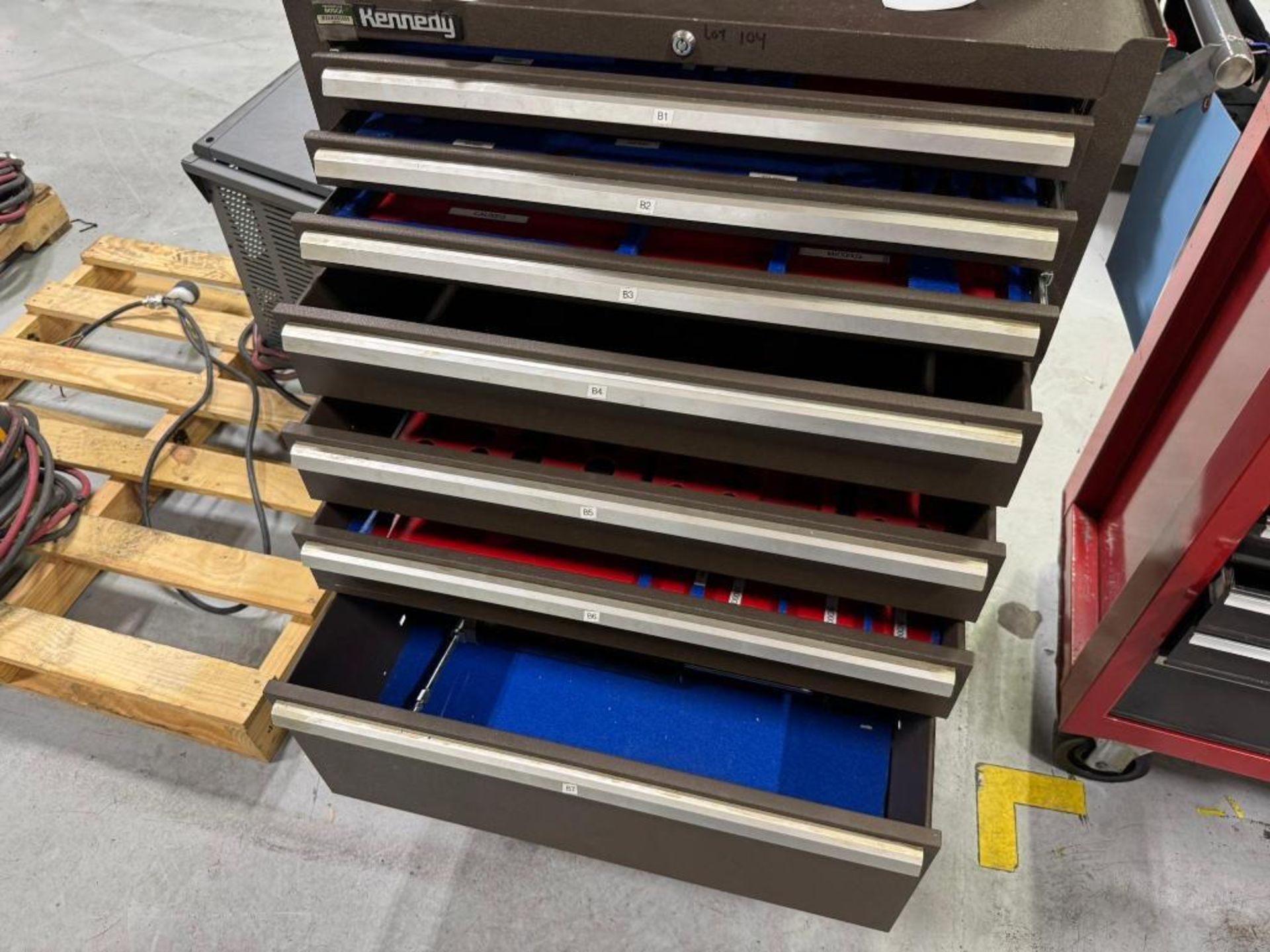 Kennedy Top and Bottom Portable Metal Tool Storage.
