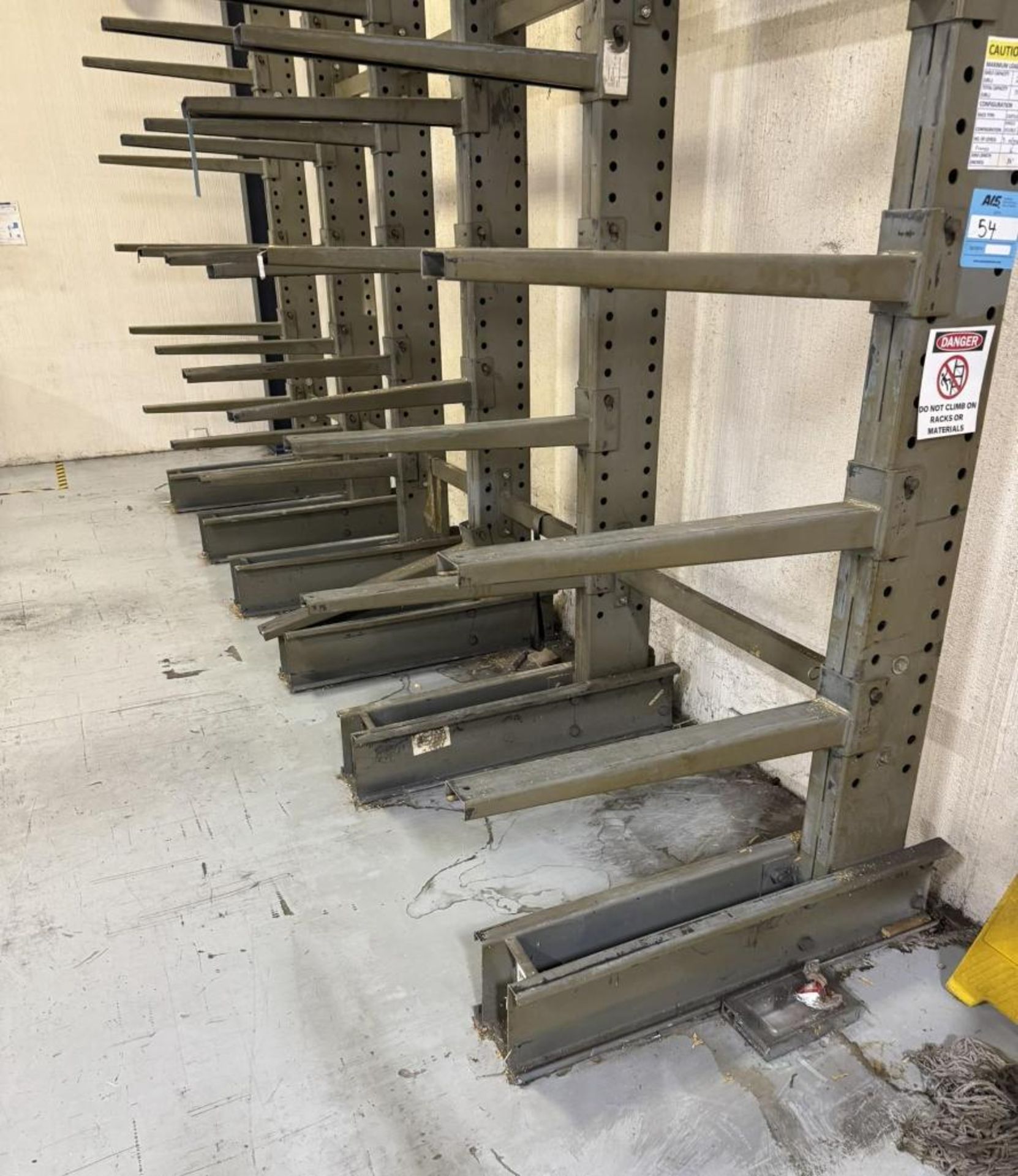 Meco-Omaha Floor Mounted Cantilever Bolt Together Rack. With of (6 ...