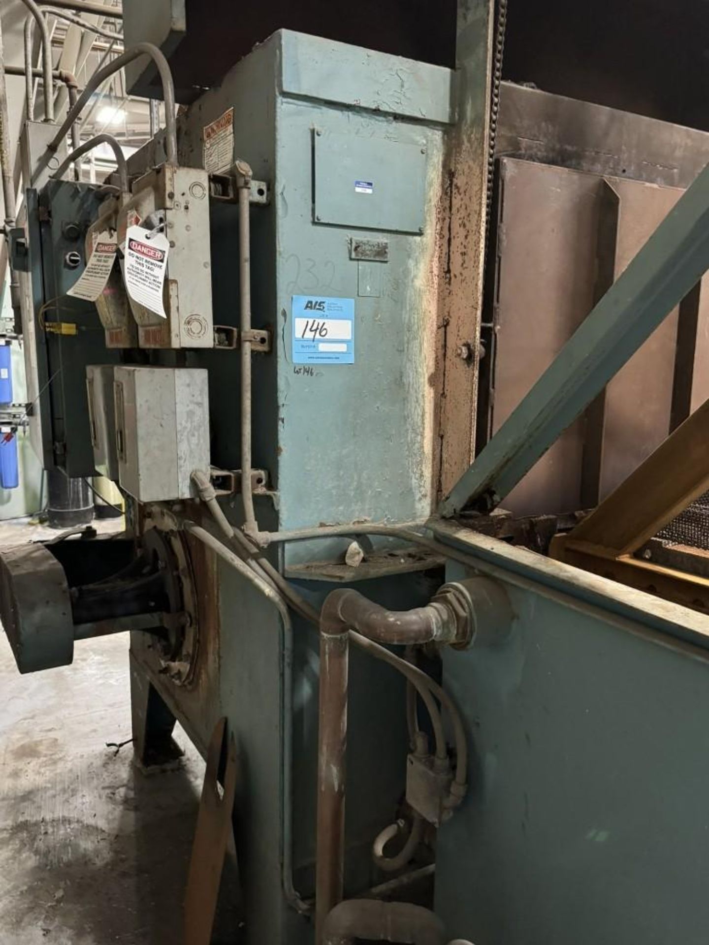 Gas Heated Quench Furnace. With control panel and quench tank.