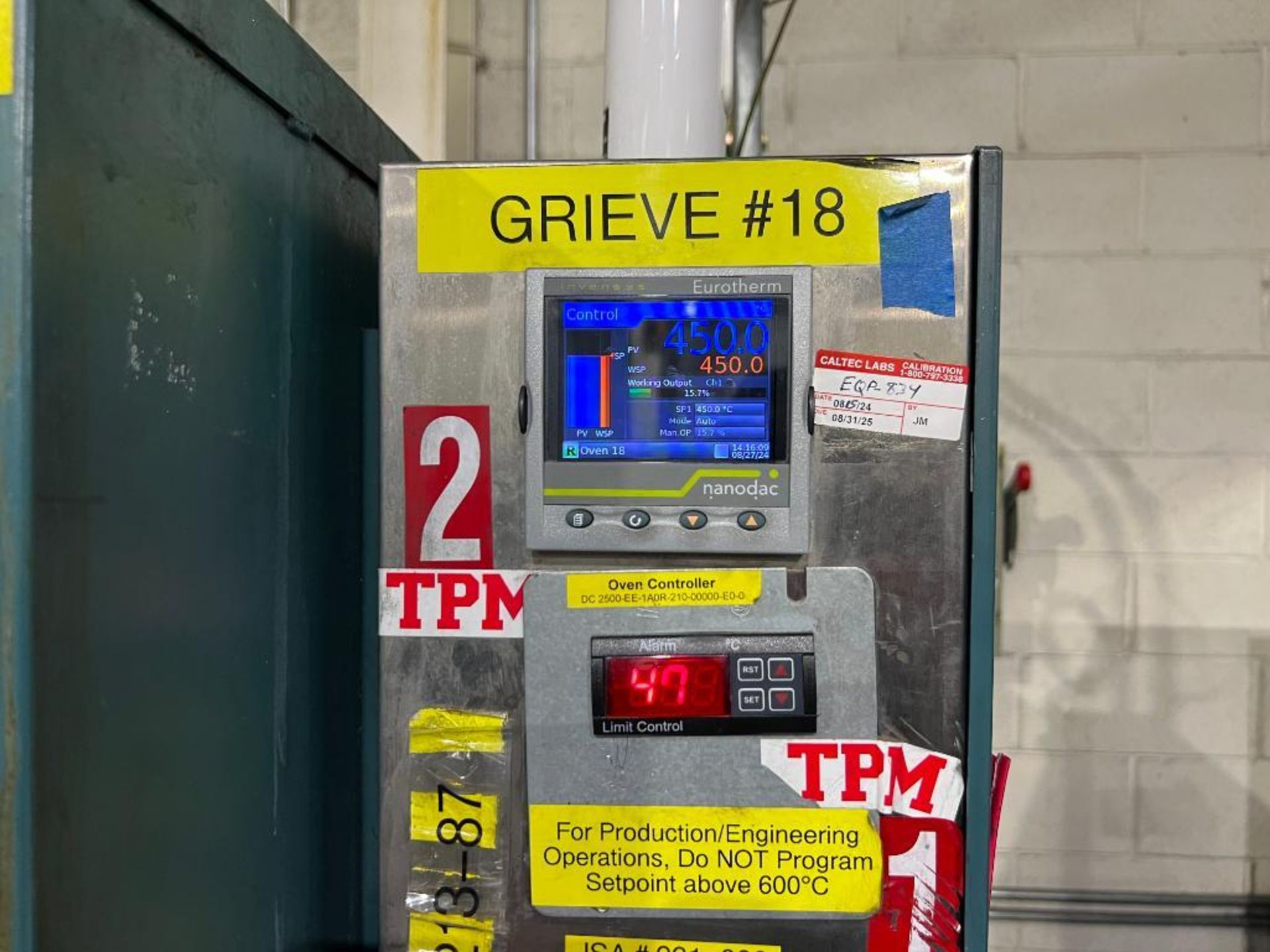 Grieve High Temperature Cabinet Electric Oven Model HX-1250, S/N 500037 ...