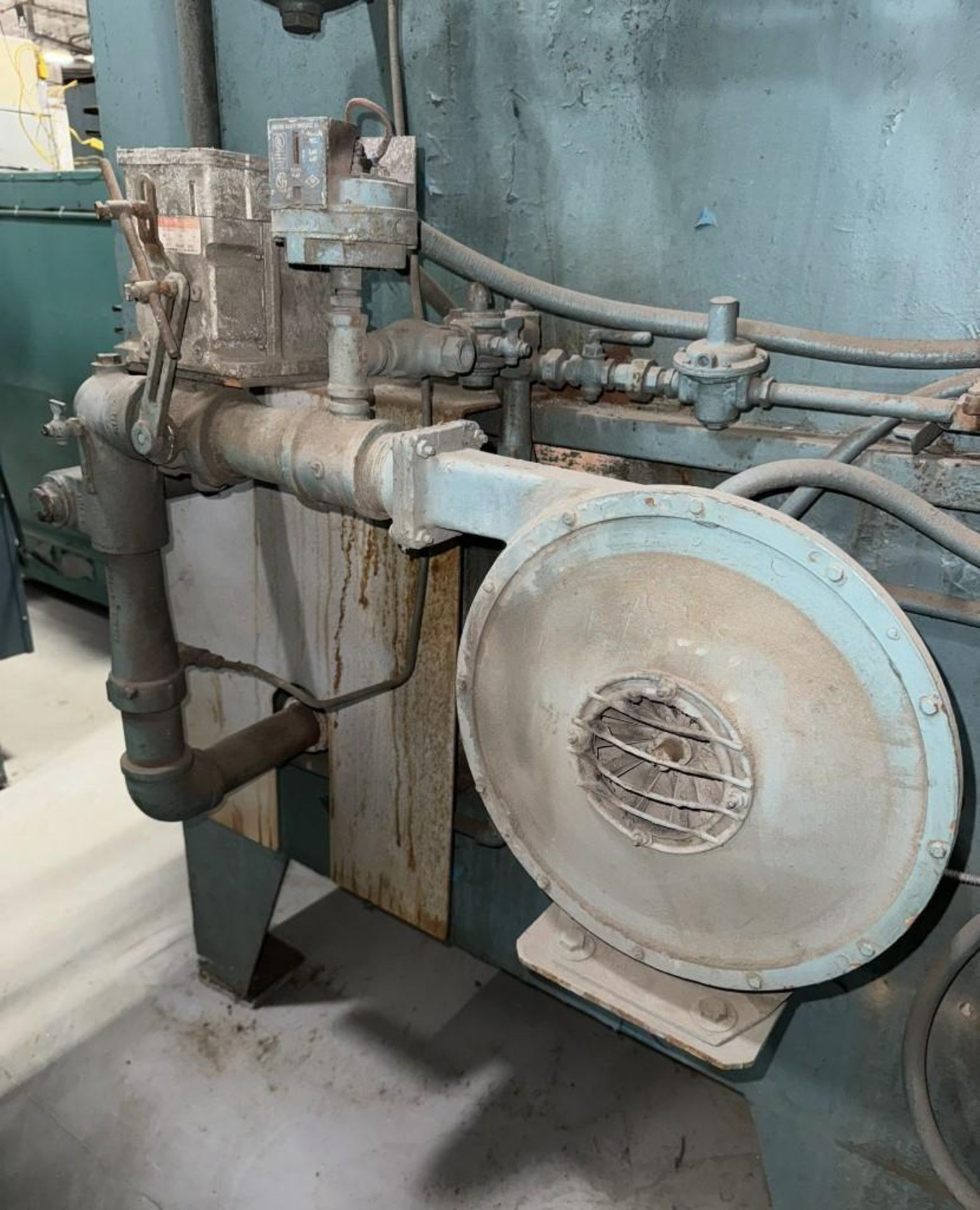 Gas Heated Quench Furnace. With control panel and quench tank.