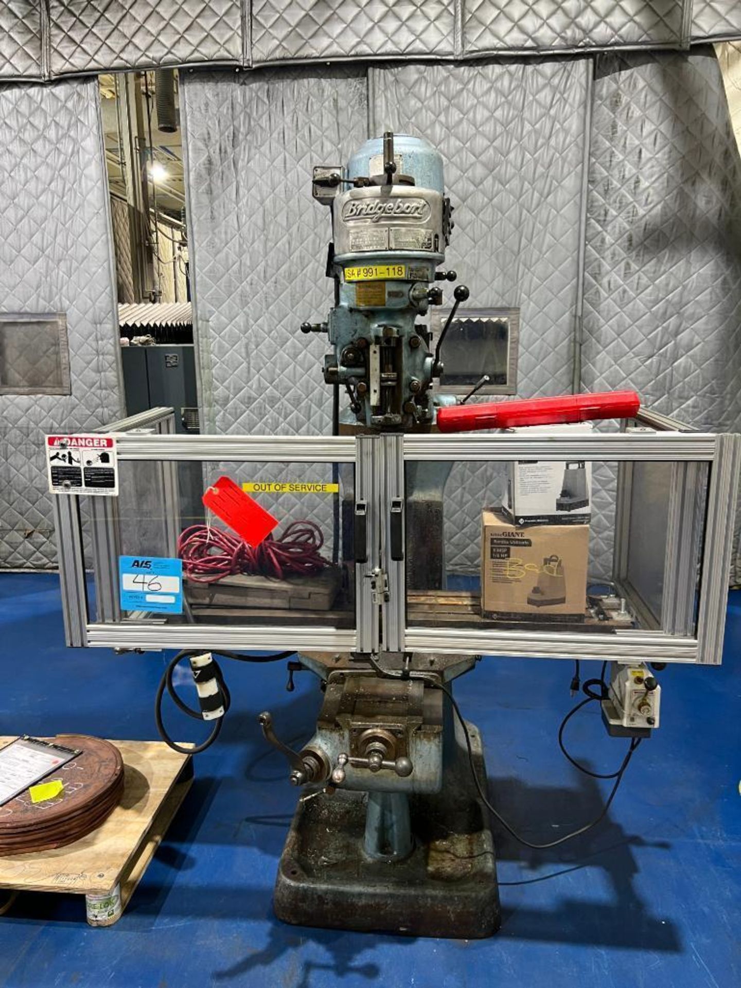 Bridgeport Vertical Mill, 5" Spindle Stroke, with T-Slotted Table and ...