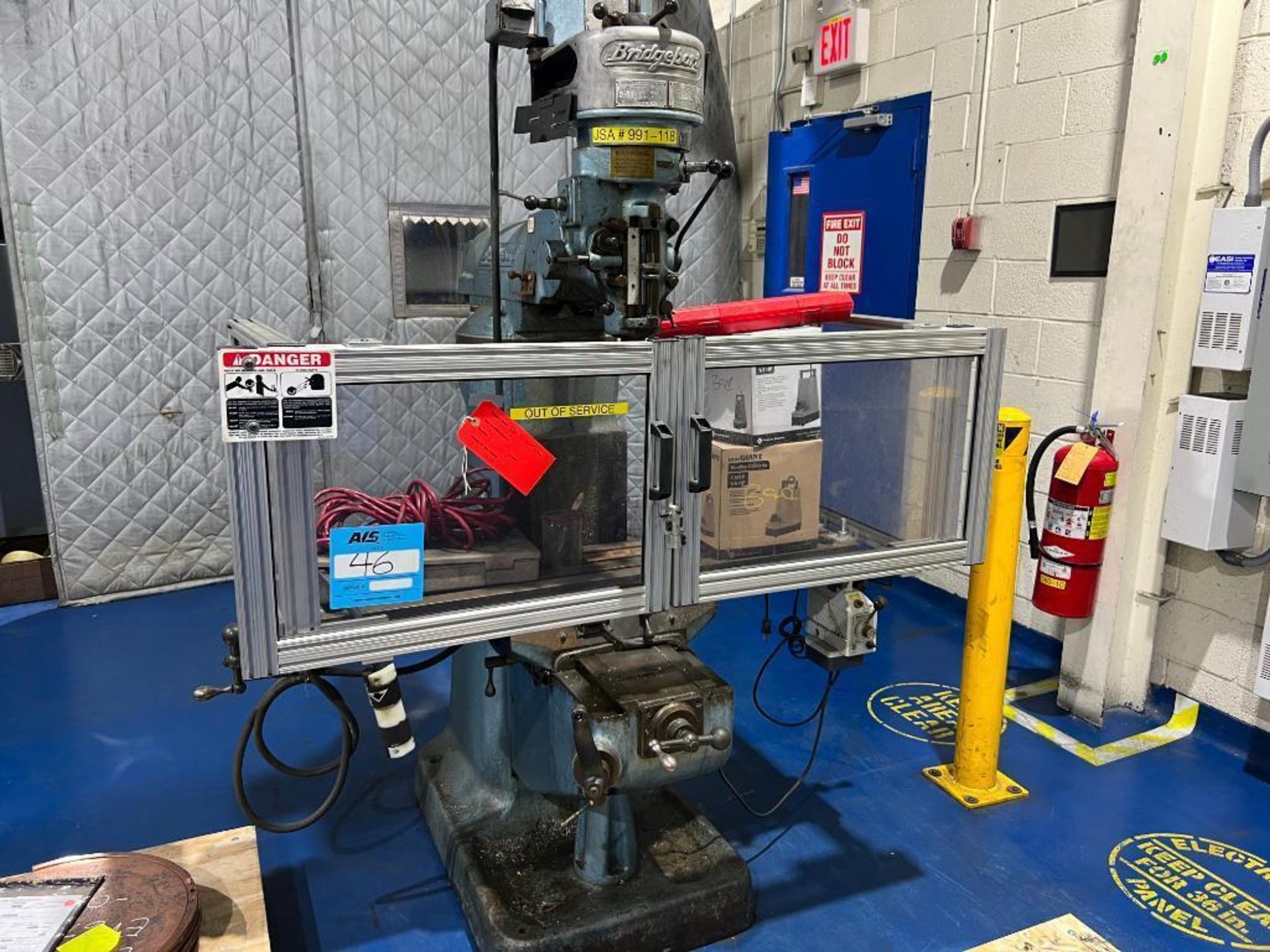 Bridgeport Vertical Mill, 5" Spindle Stroke, with T-Slotted Table and ...