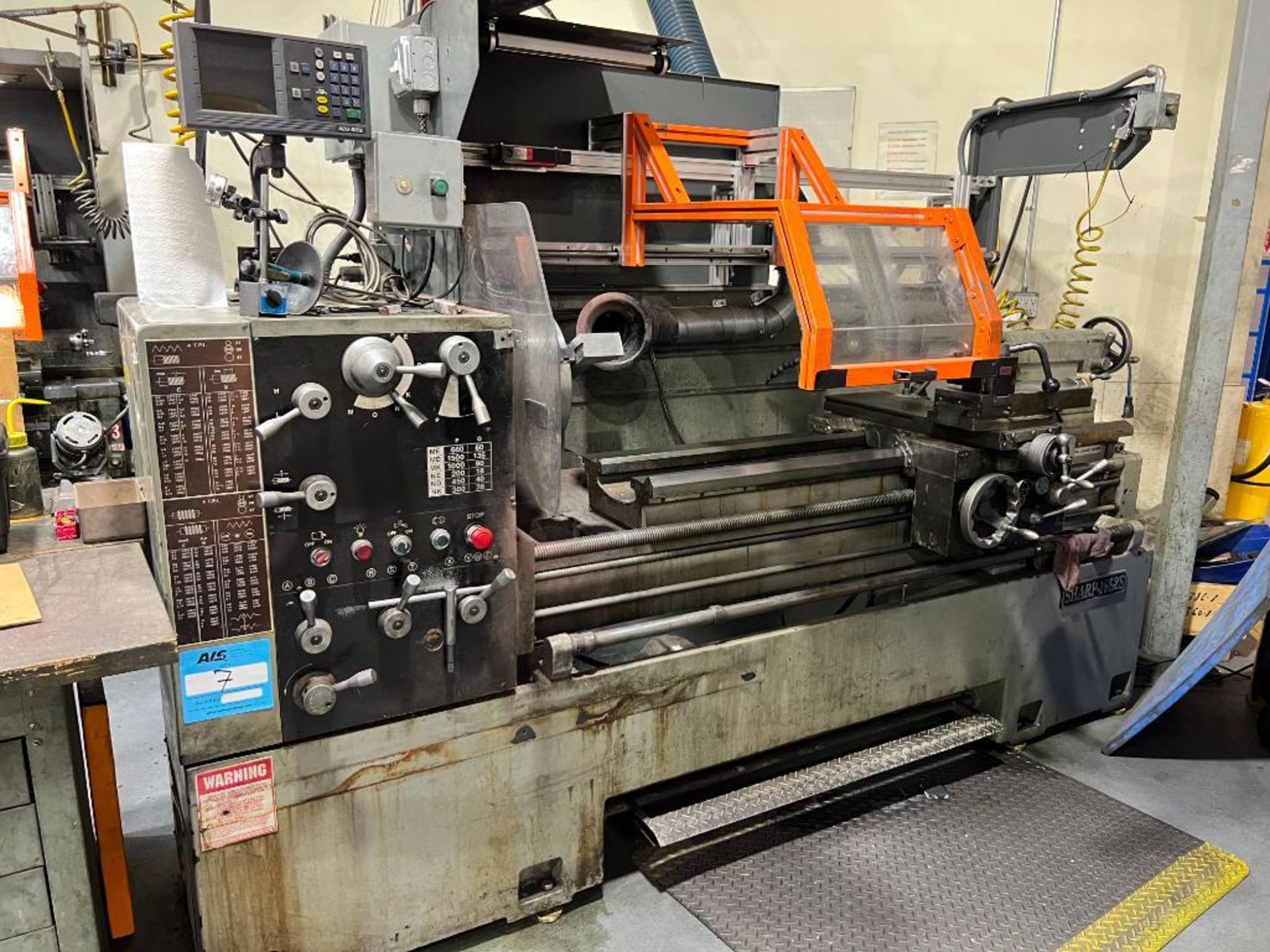 Sharp 18" x 62" Engine Lathe Model 1862S, S/N 985019 (1998), with Acu ...