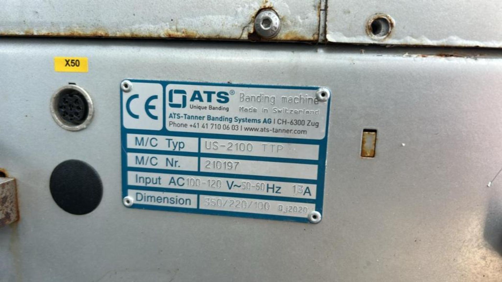 ATS/Felins Automated Label Banding Machine, Model # US-2100 TTP, Serial ...