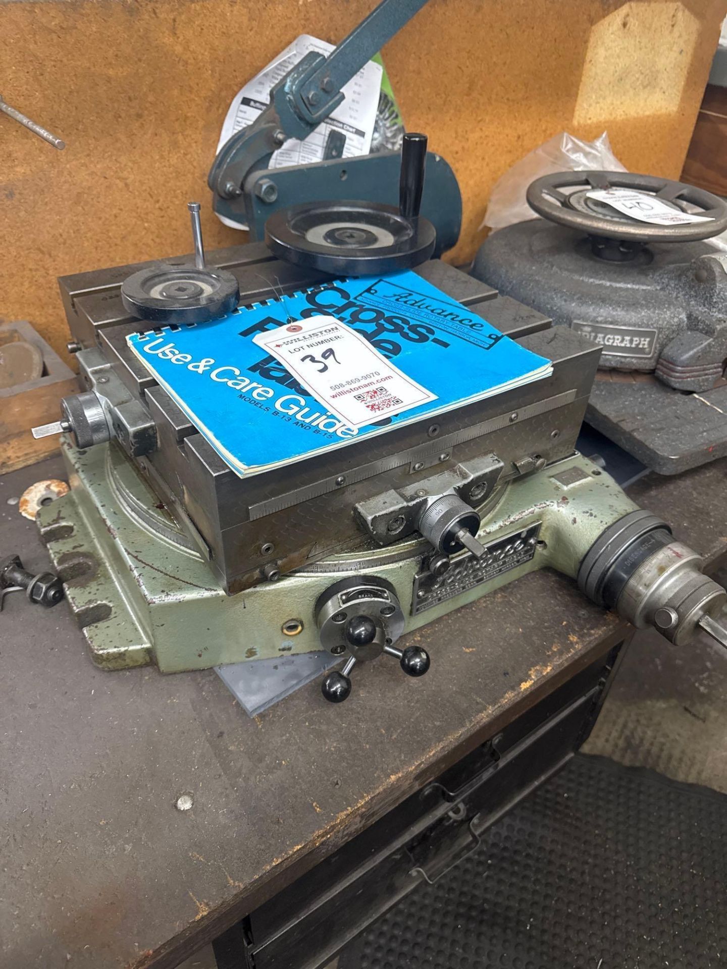 Advanced cross-slide rotary table. Table size 14 1/2" x 14 1/2 ...